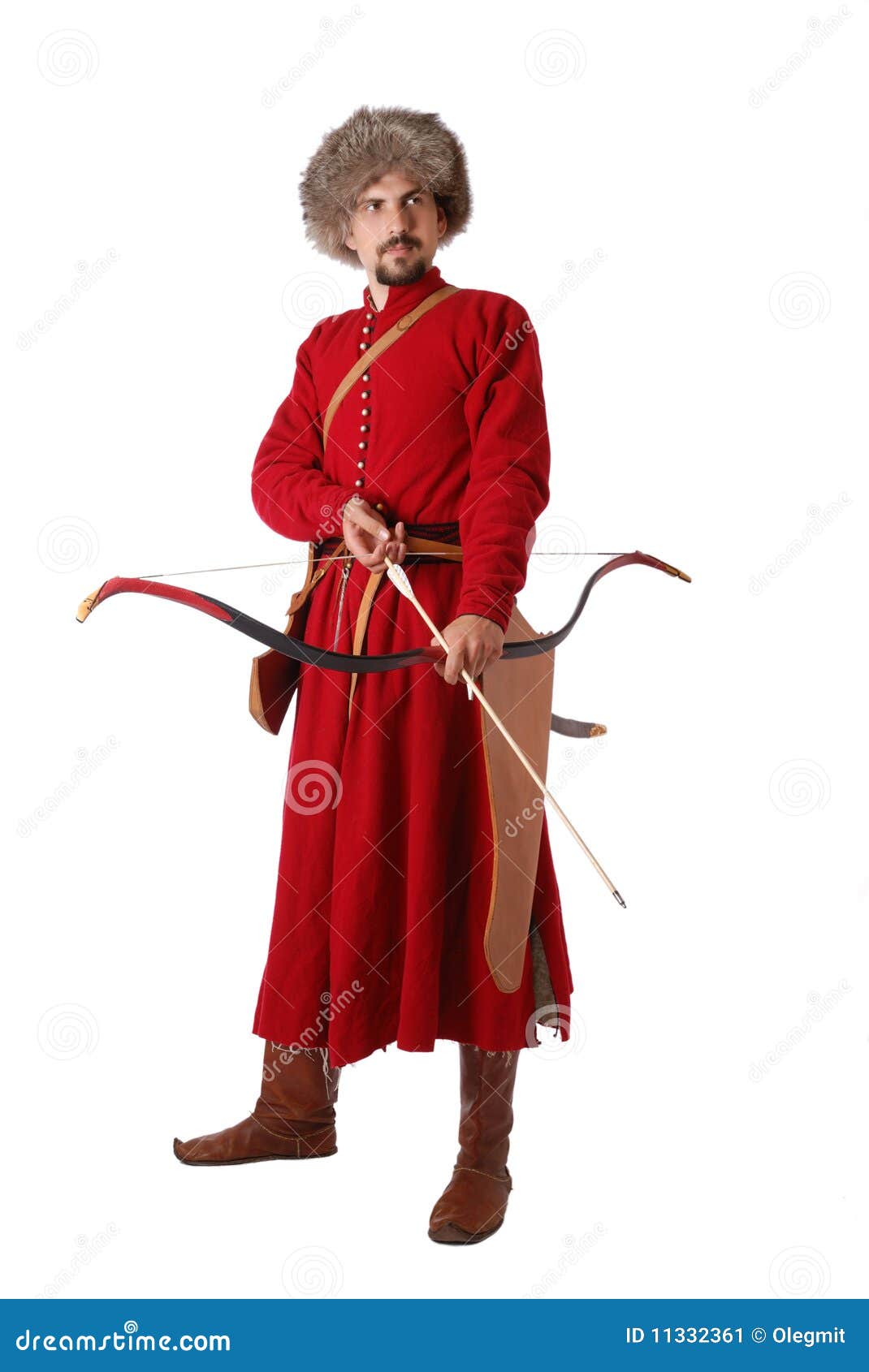 Tatar warrior with a bow. stock image. Image of military - 11332361