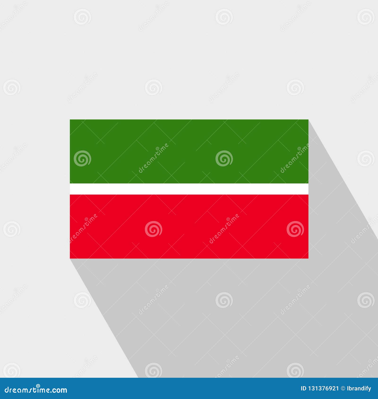 Tatarstan Flag Long Shadow Design Vector Stock Vector - Illustration of ...