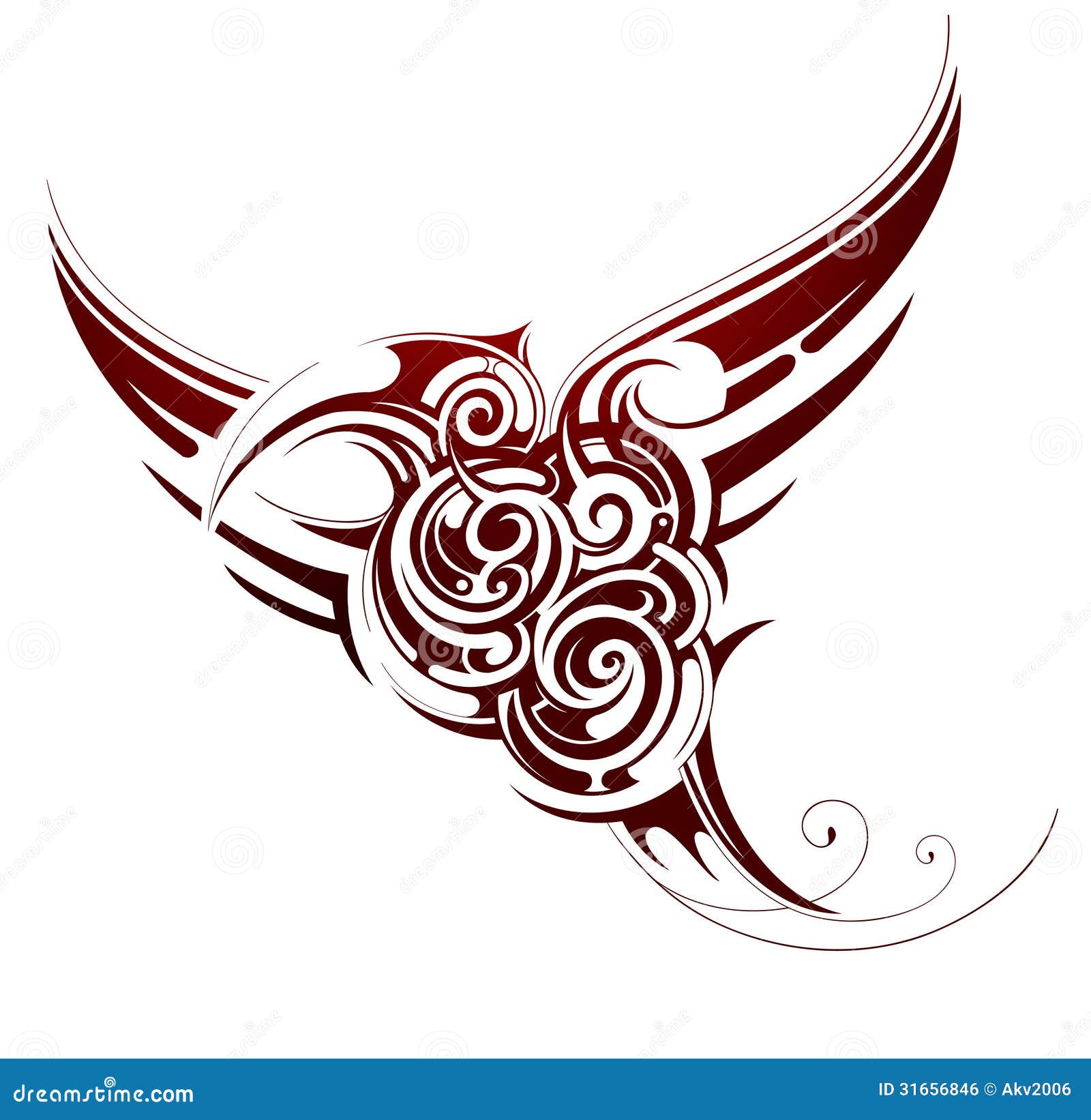 Tatouage tribal d'oiseau illustration de vecteur. Illustration du ...