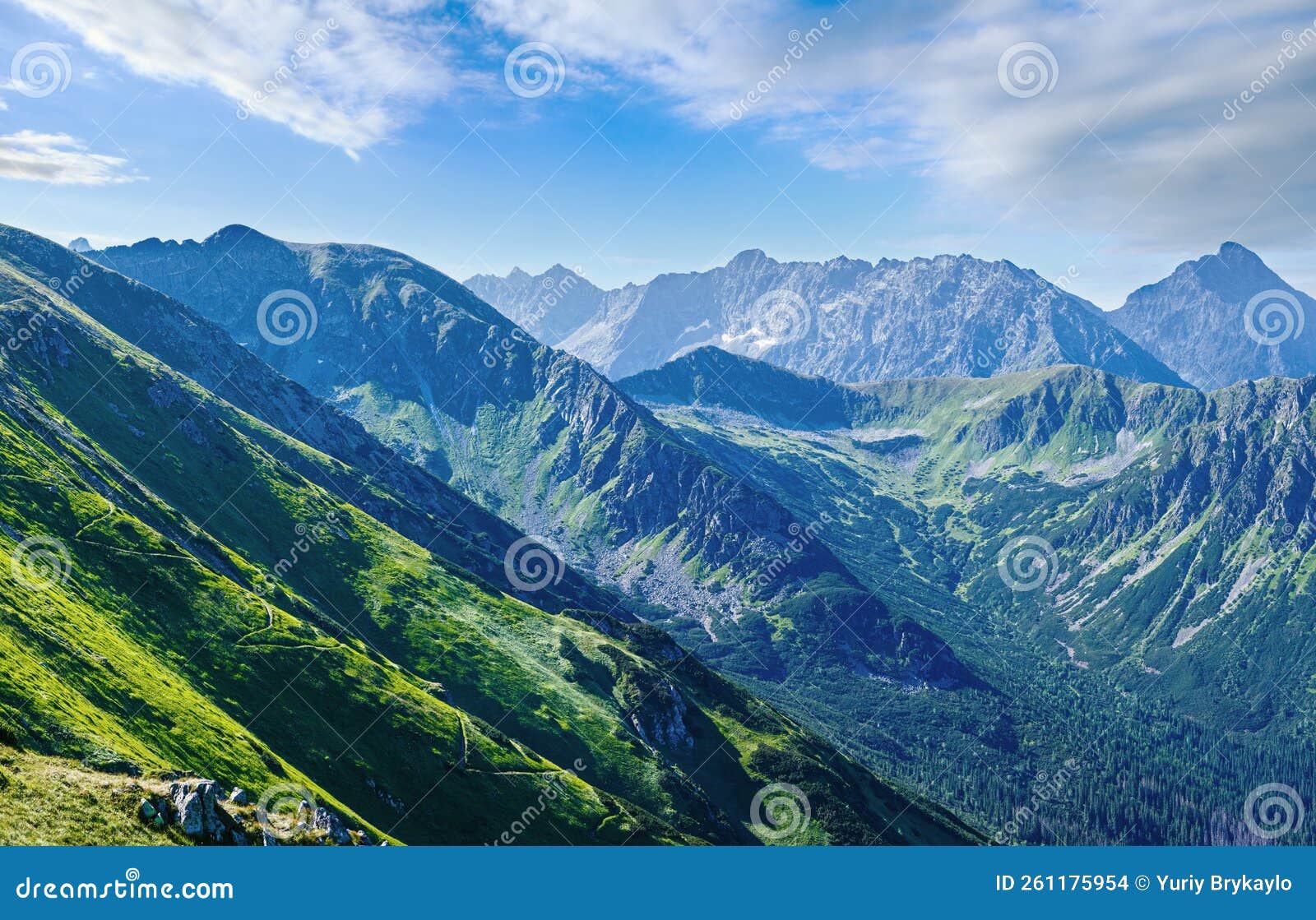 Tatra Mountain Panorama, Poland, View from Kasprowy Wierch Mount Stock ...