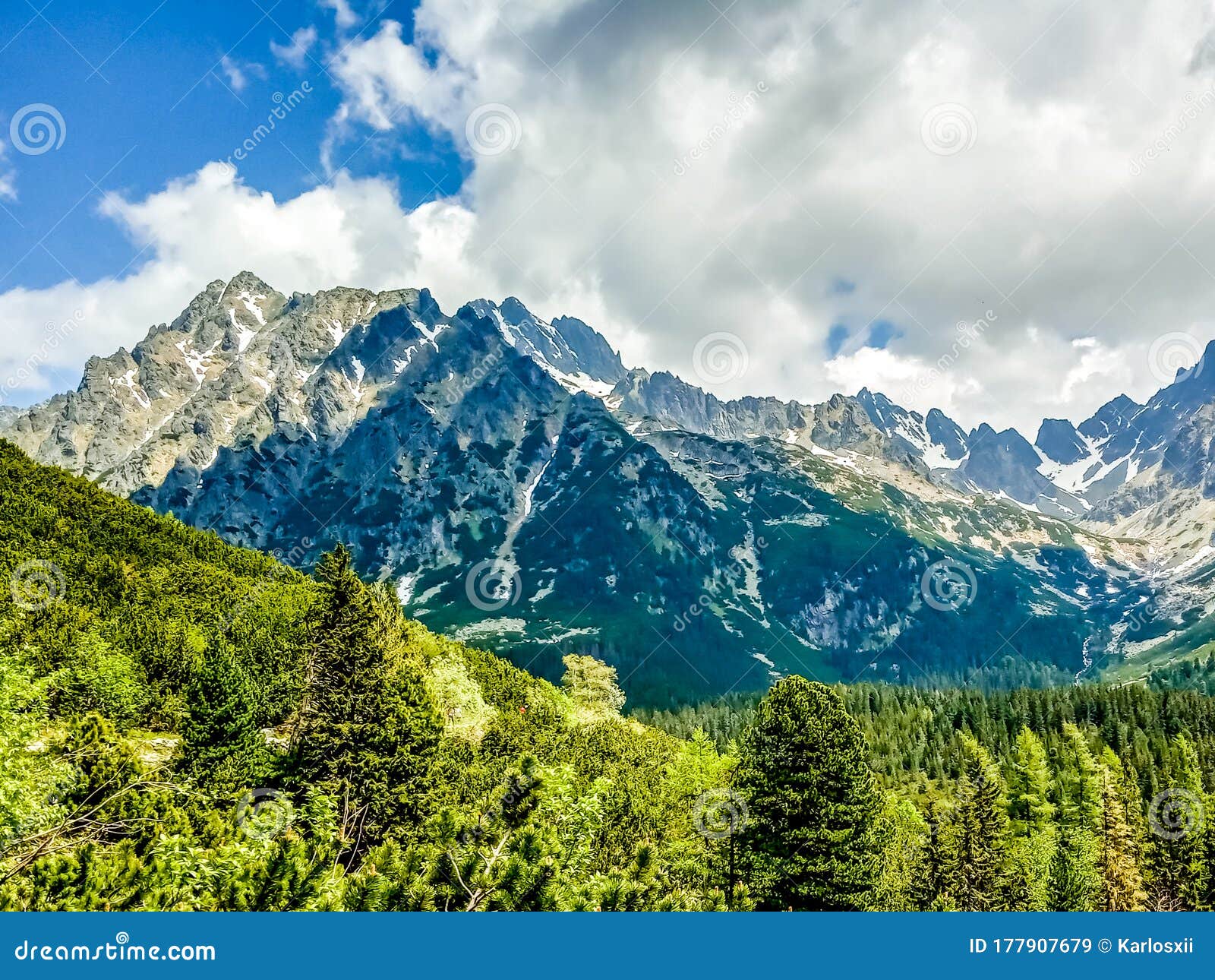 Tatra Mountains on the Border between Slovakia and Poland Stock Image ...