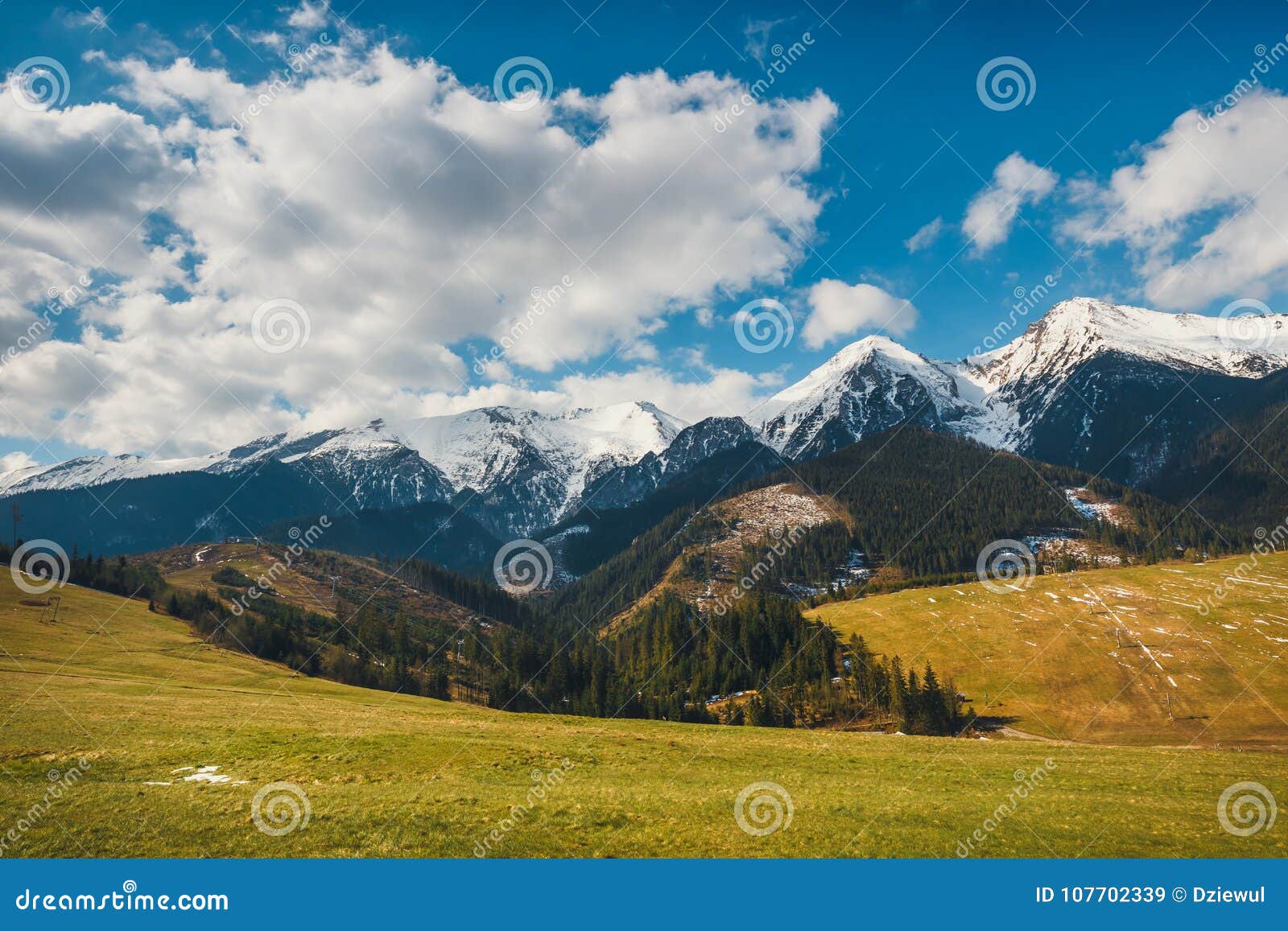 Tatra Mountains in Spring Time, Slovakia Stock Image - Image of blue ...