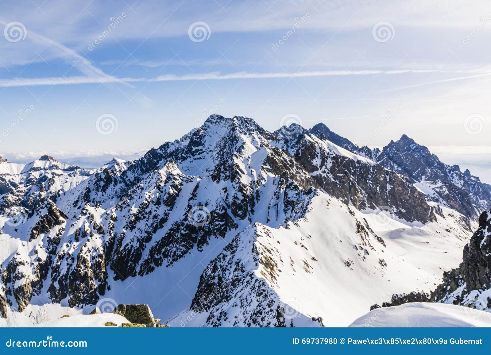 Tatra Peaks in Winter in Slovakia. Stock Photo - Image of tatras ...