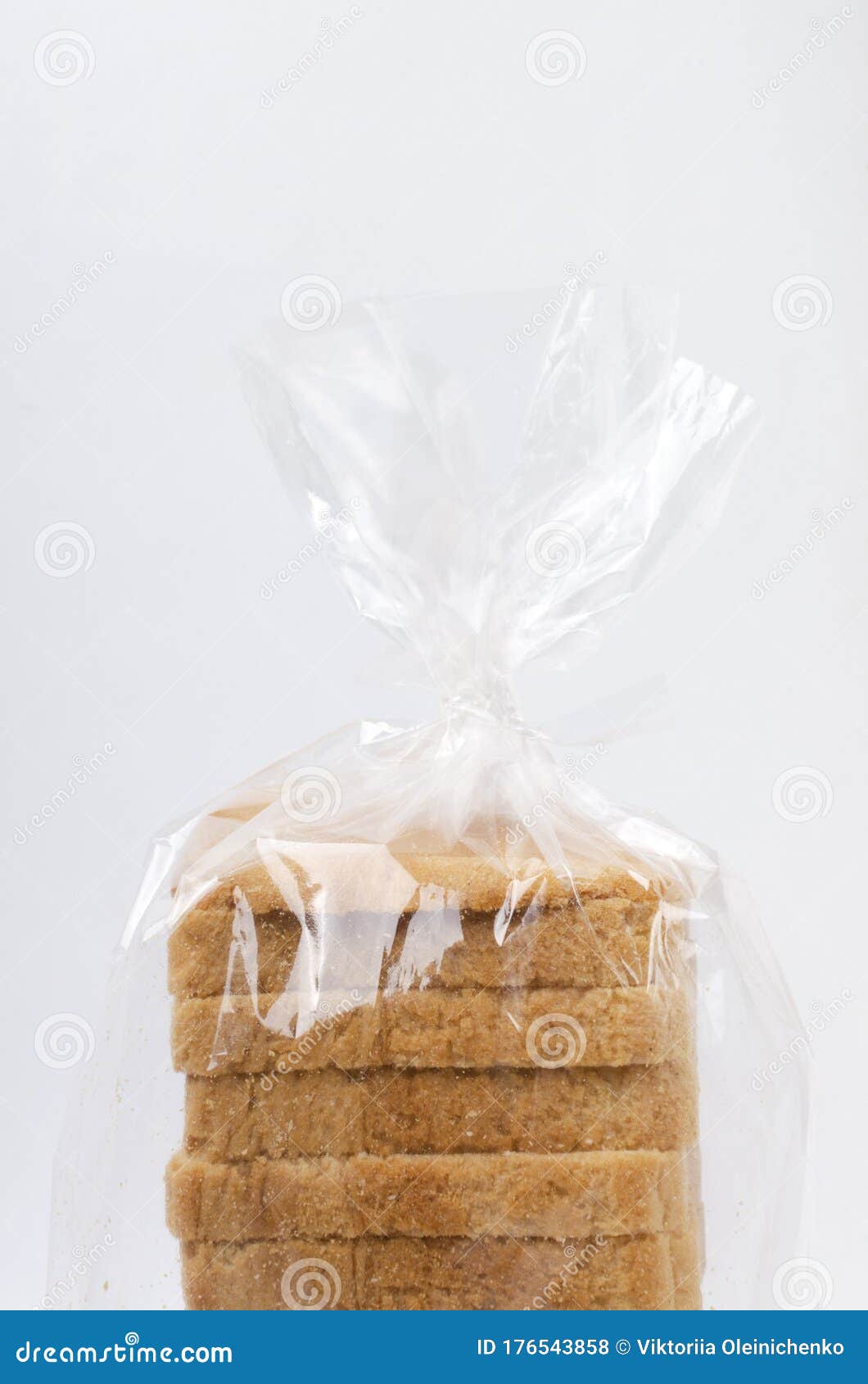 Tatsy Toast Bread in the Plastic Package Against White Background ...