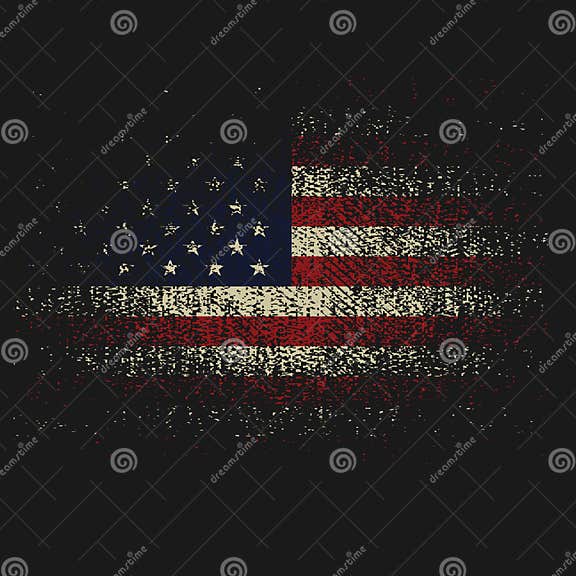 Tattered Distressed American Flag Stock Vector - Illustration of flag ...