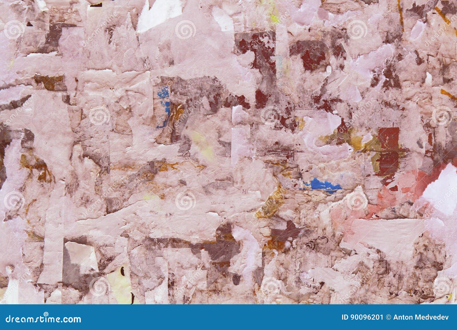 Tattered Paper On The Old Bulletin Board Texture Royalty-Free Stock ...