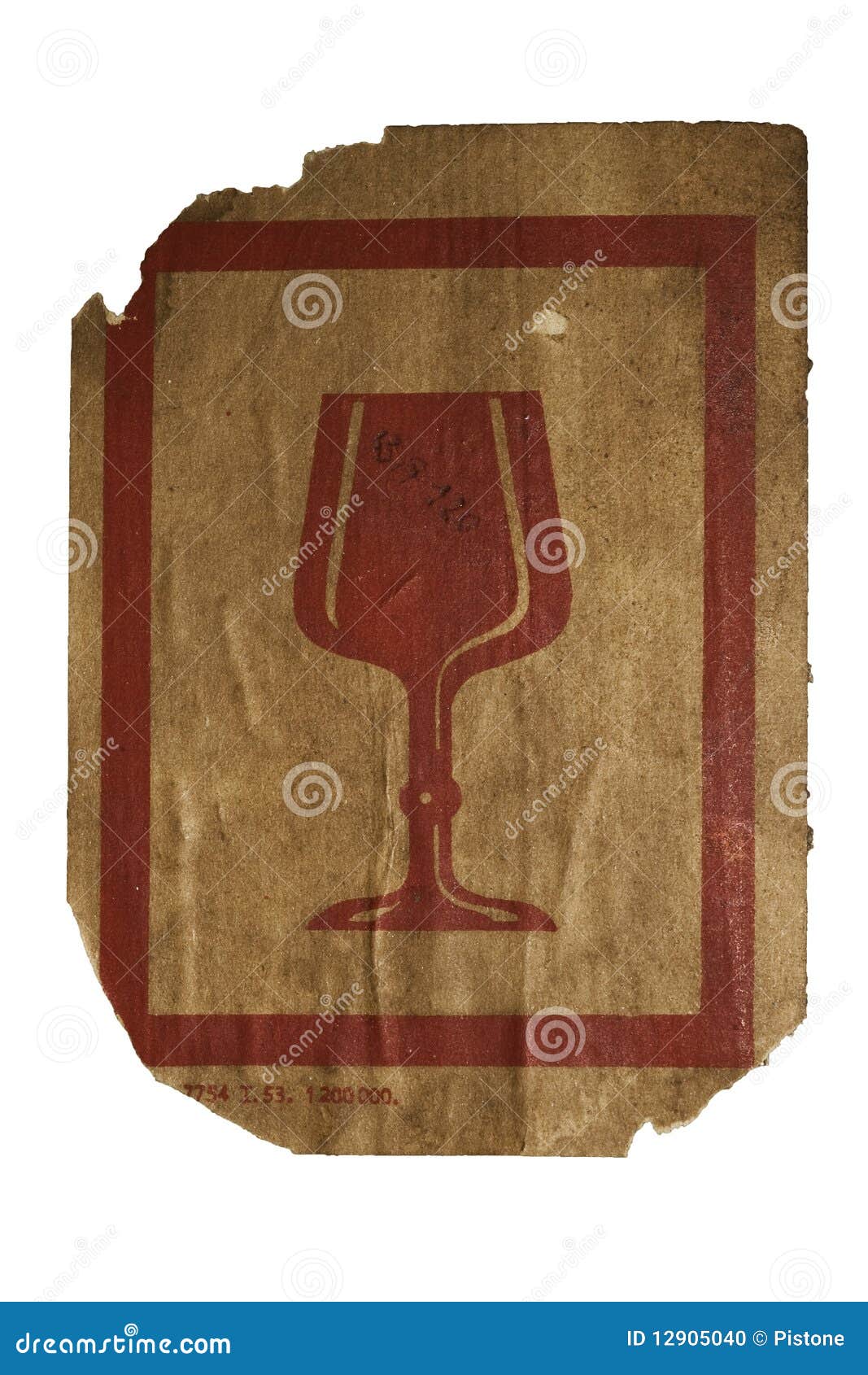 Tattered Warning Notice Tag Fragile Stock Photo - Image of care ...