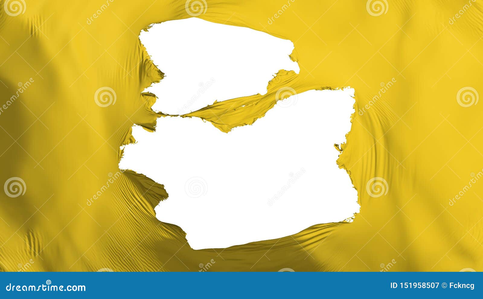 Tattered Yellow color flag stock illustration. Illustration of cracked ...