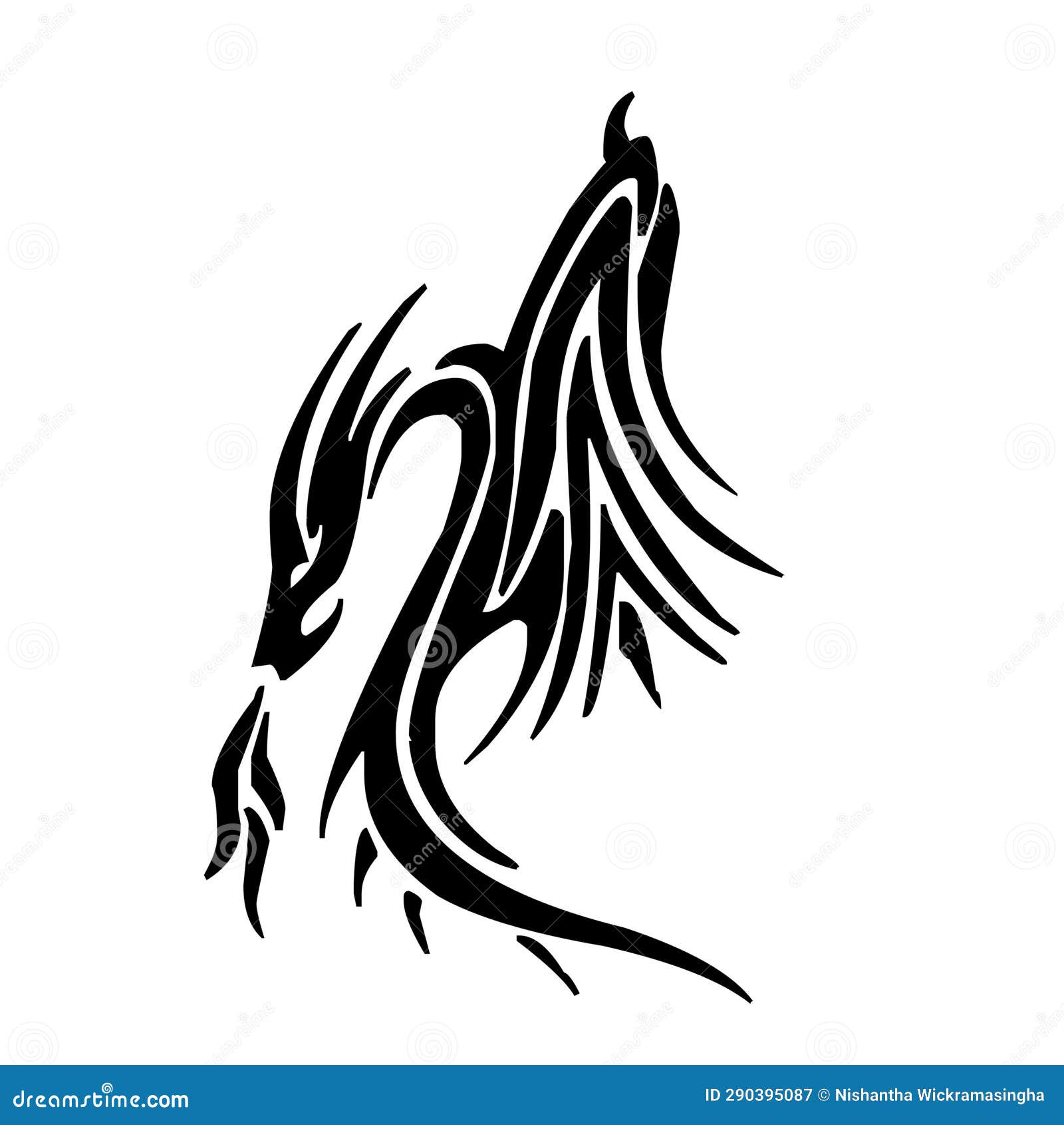 Dragon Images Suitable for Tattoo Art Stock Illustration - Illustration ...