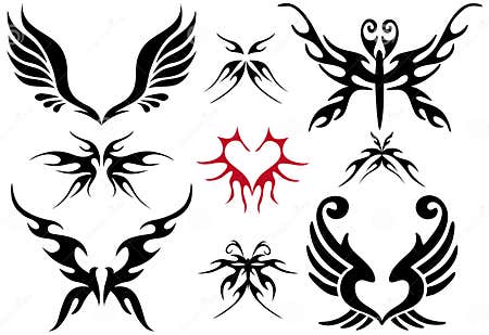 Tattoo design set stock vector. Illustration of magic - 8237360
