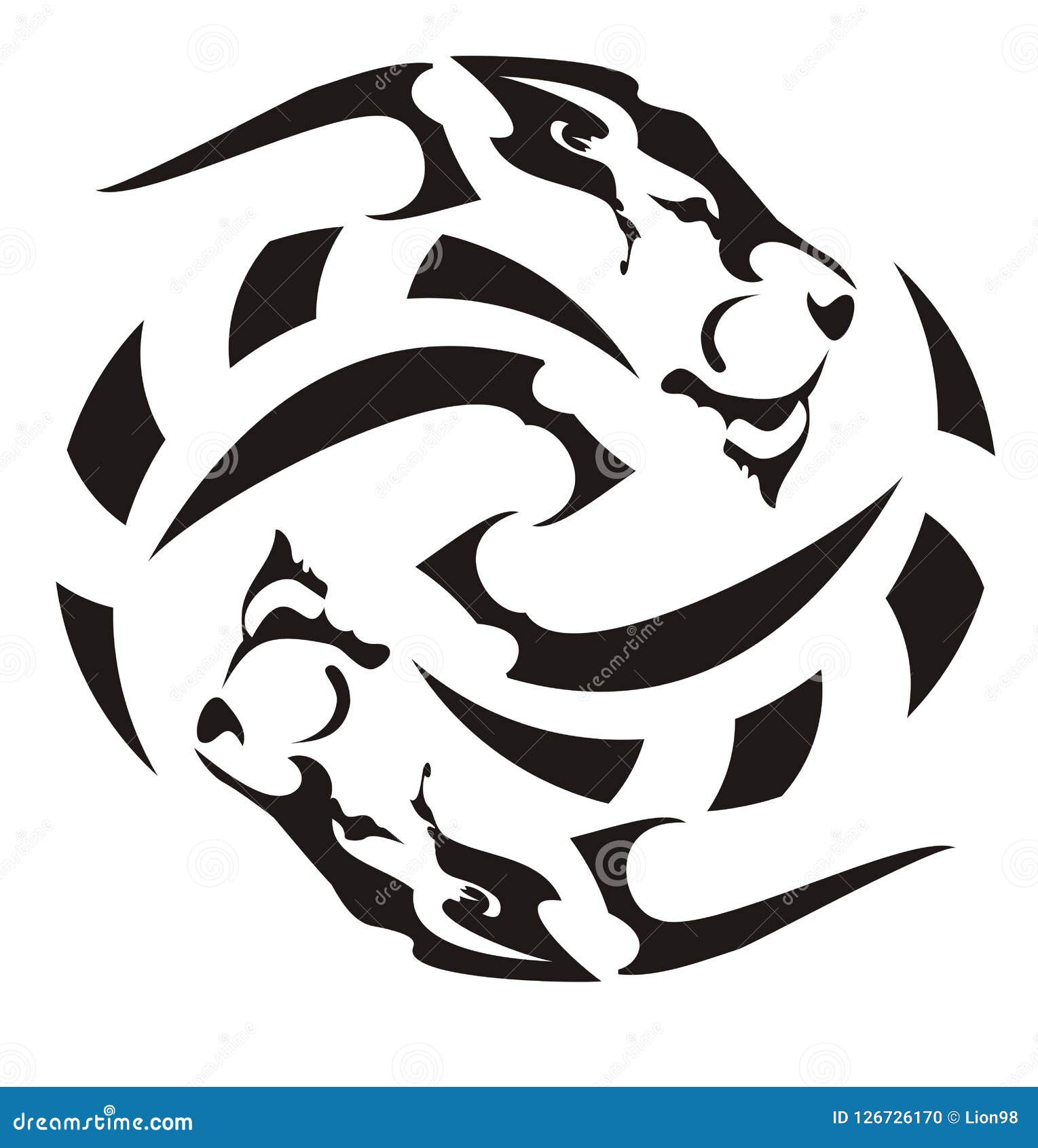 Abstract lion circle stock vector. Illustration of energy - 126726170