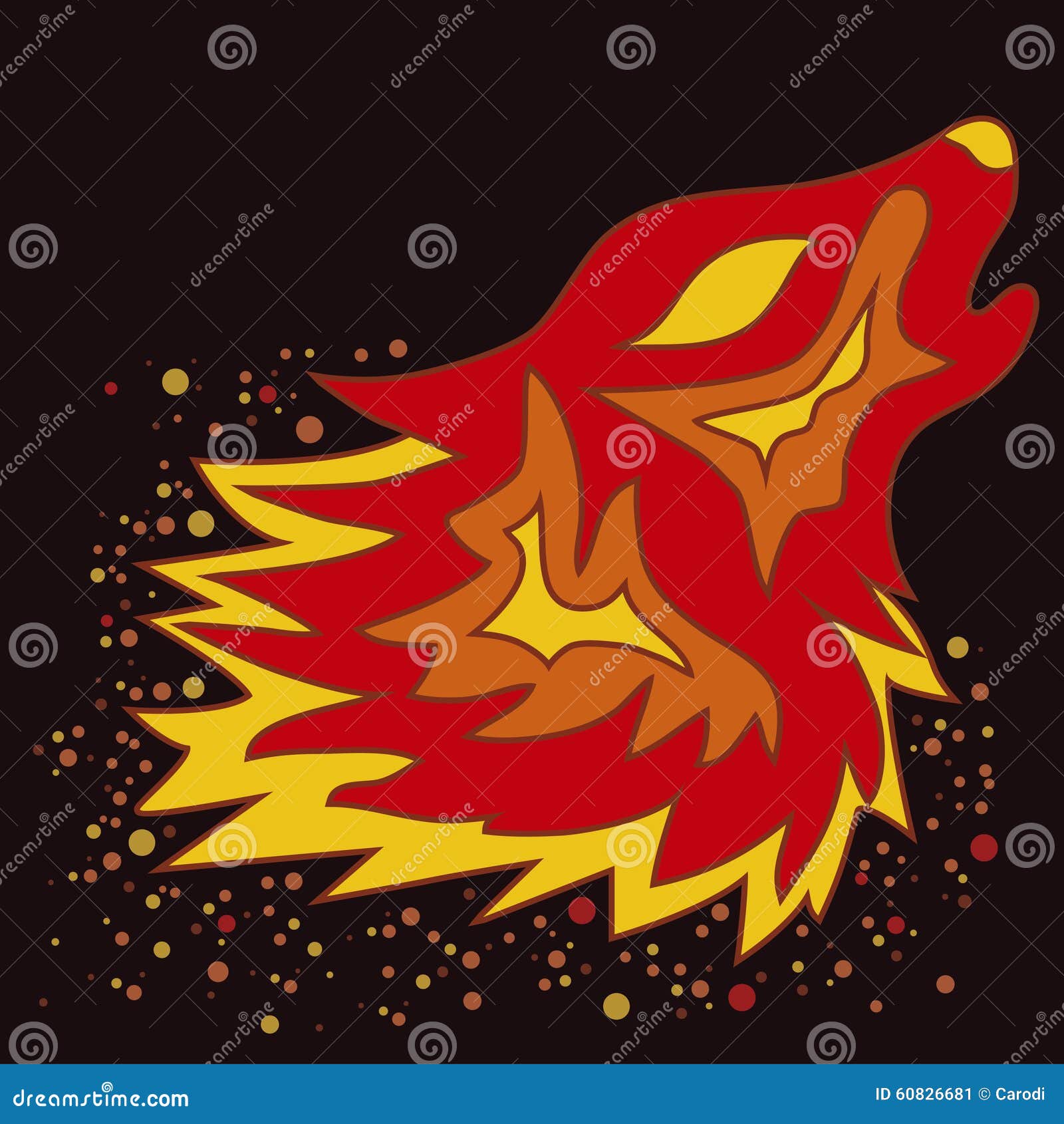 Fire Wolf Mascot Or Logo For Your Design Or Company Vector Illustration ...