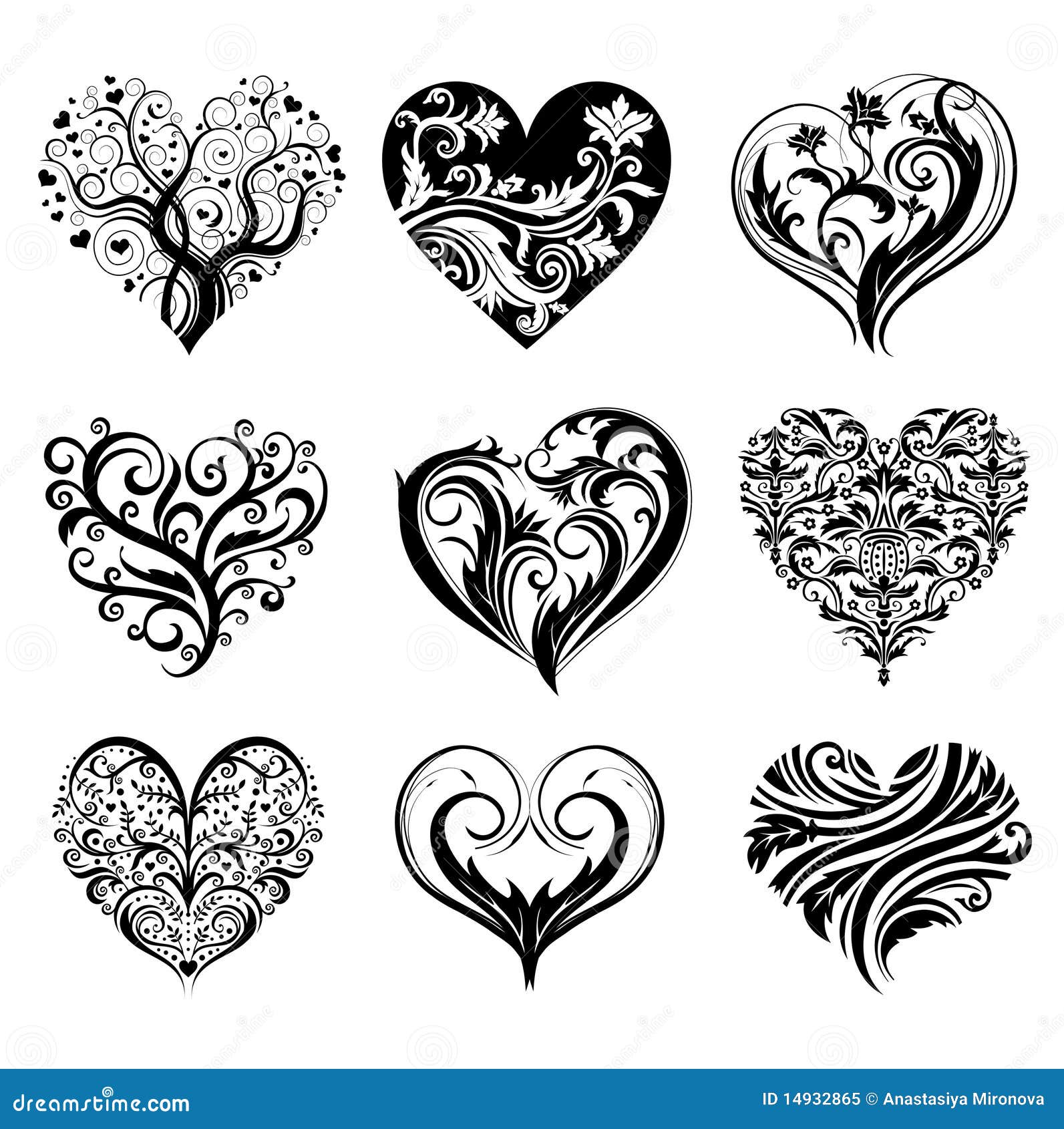Tattoo Hearts Royalty Free Stock Photo - Image: 14932865