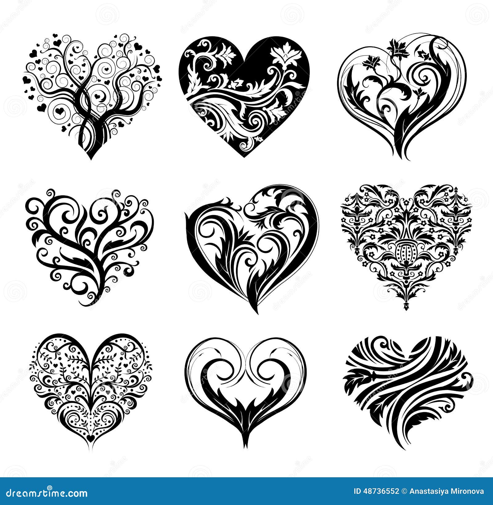 Filigree Heart Tattoo Designs