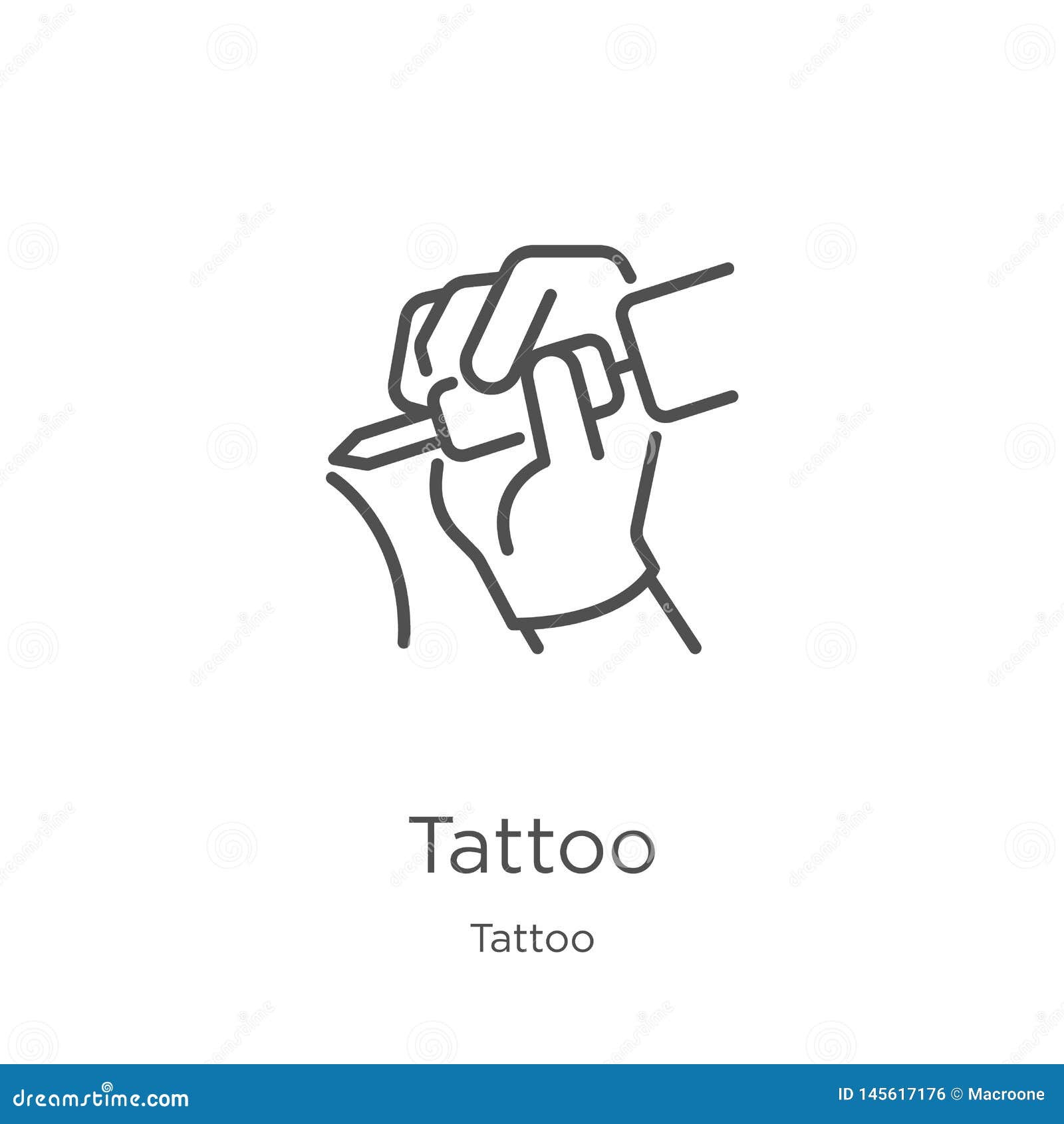 Tattoo Icon Vector from Tattoo Collection. Thin Line Tattoo Outline ...