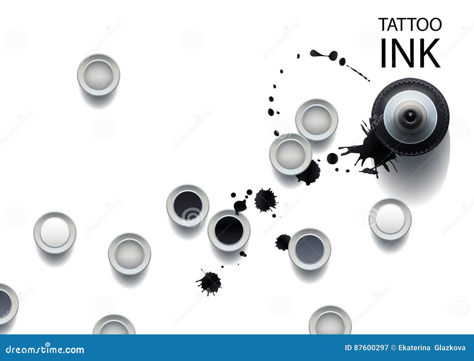 Tattoo ink design stock vector. Illustration of bottle - 87600297