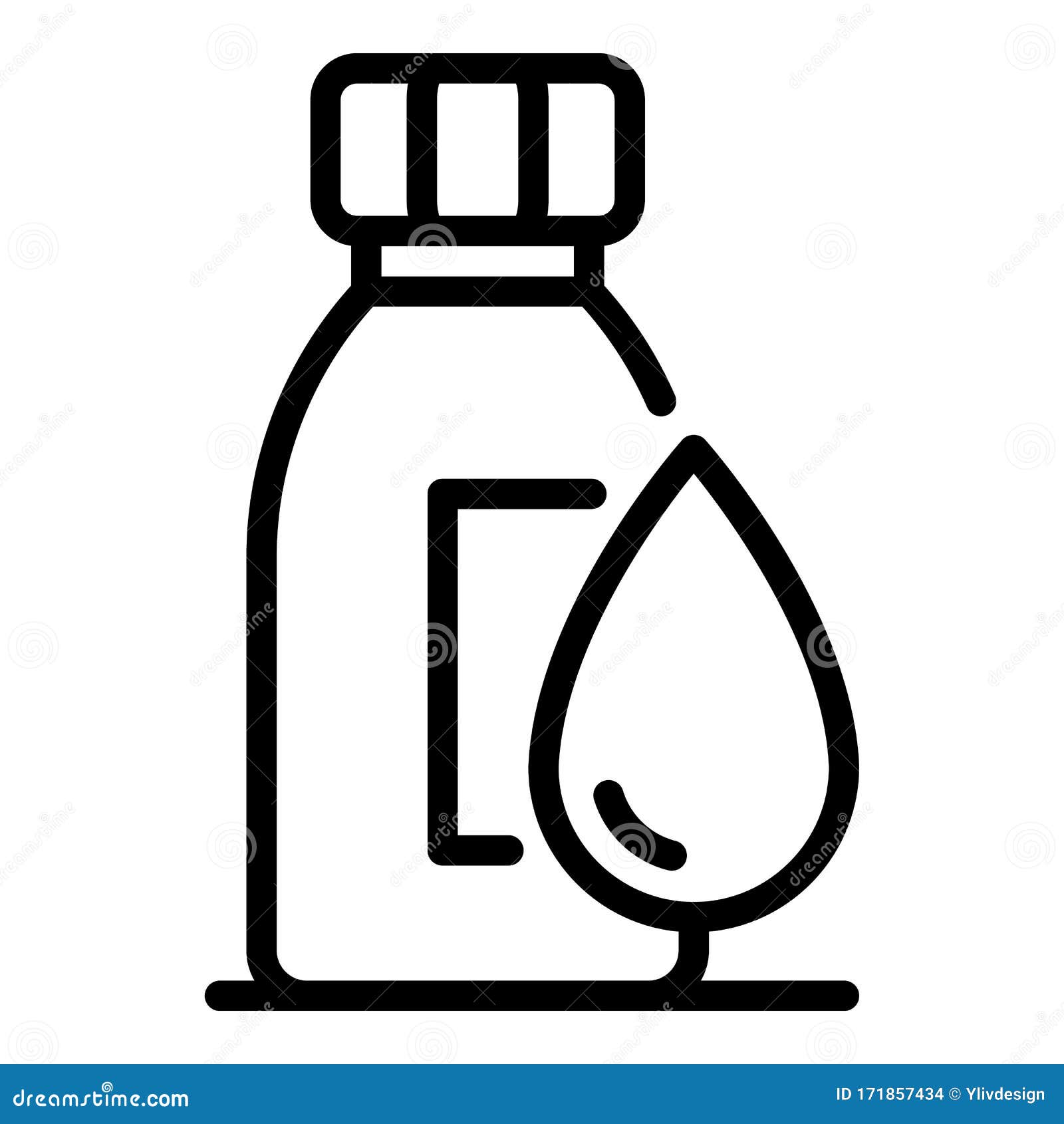 Tattoo Ink Drop Bottle Icon, Outline Style Stock Vector - Illustration ...