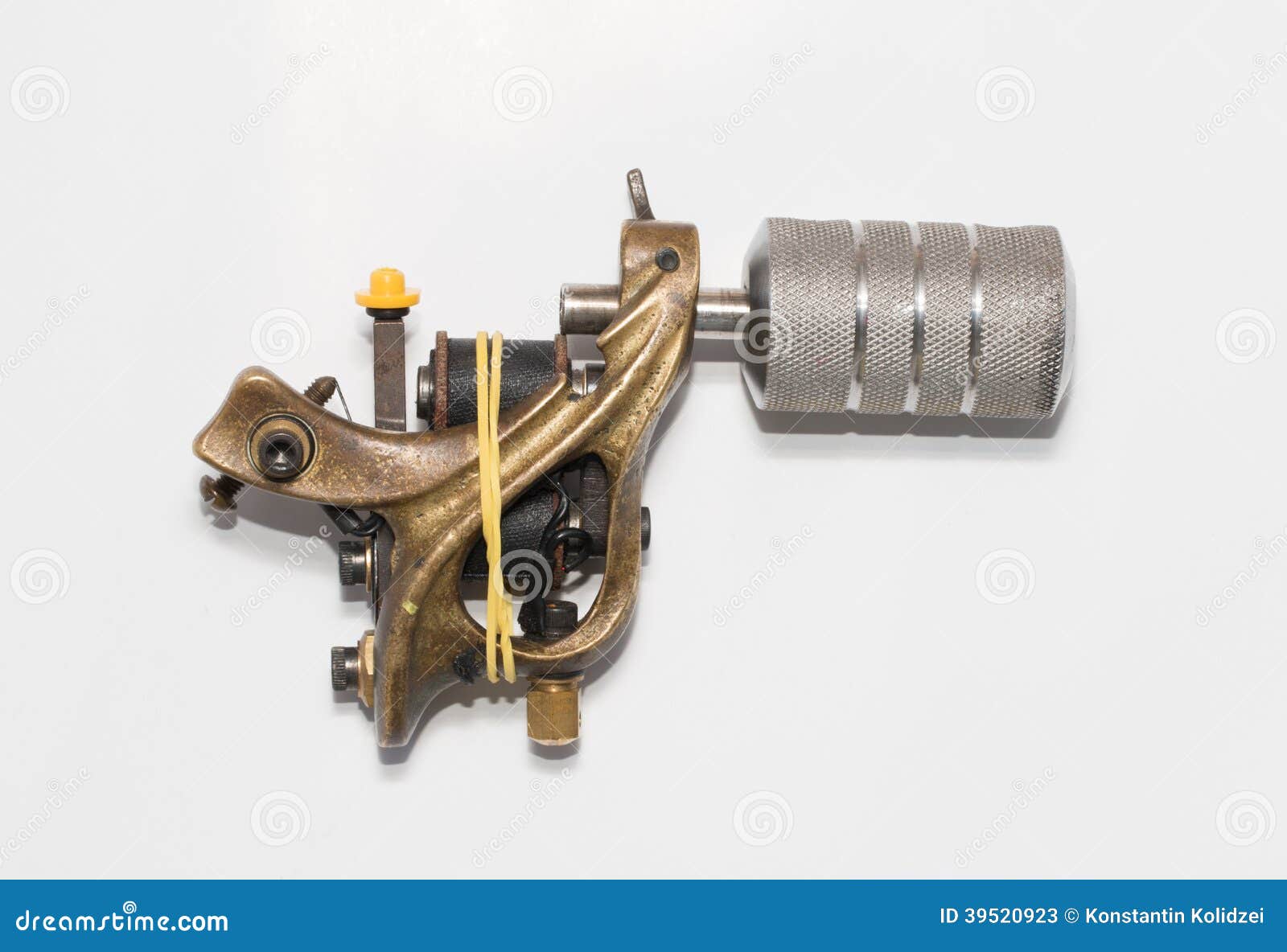 Tattoo machine ( gun ). stock image. Image of angle, metal - 39520923