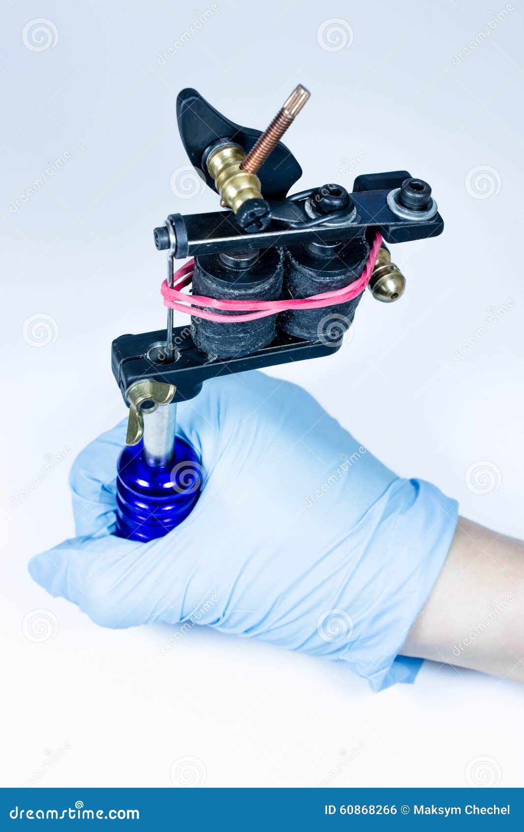 Tattoo machine stock photo. Image of client, master, hand - 60868266
