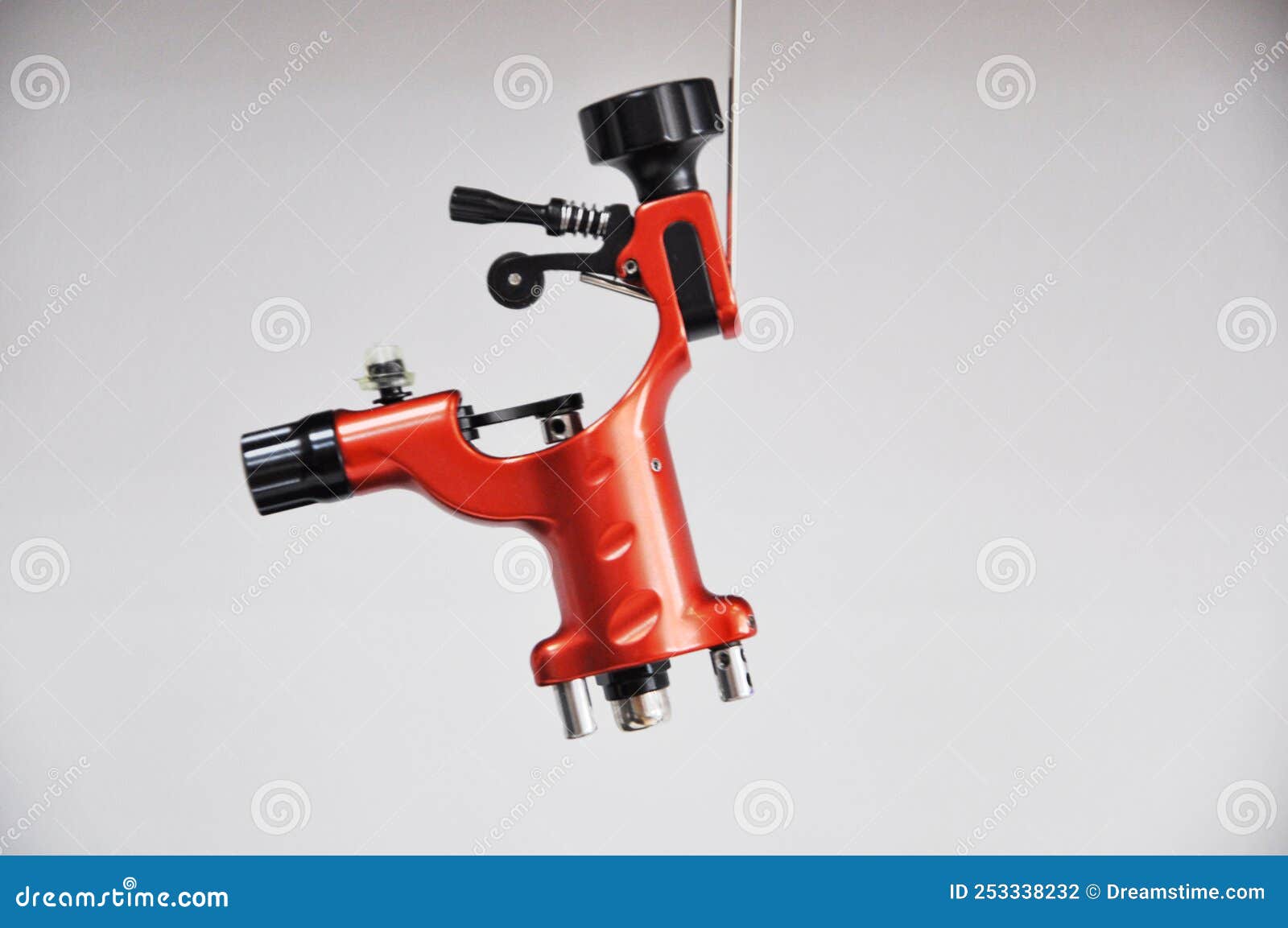 Tattoo Machine, Rotary Red Tattooing. Stock Photo - Image of drawing ...