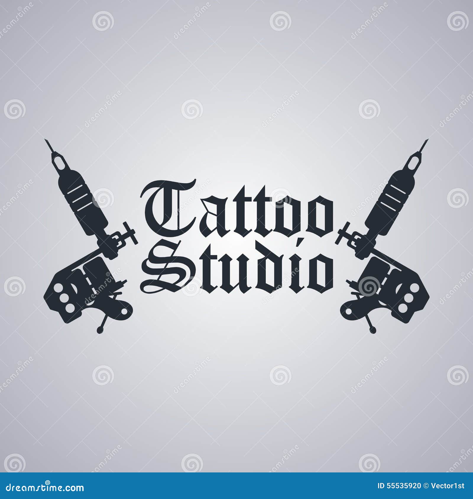 Tattoo machine theme stock vector. Illustration of artist - 55535920