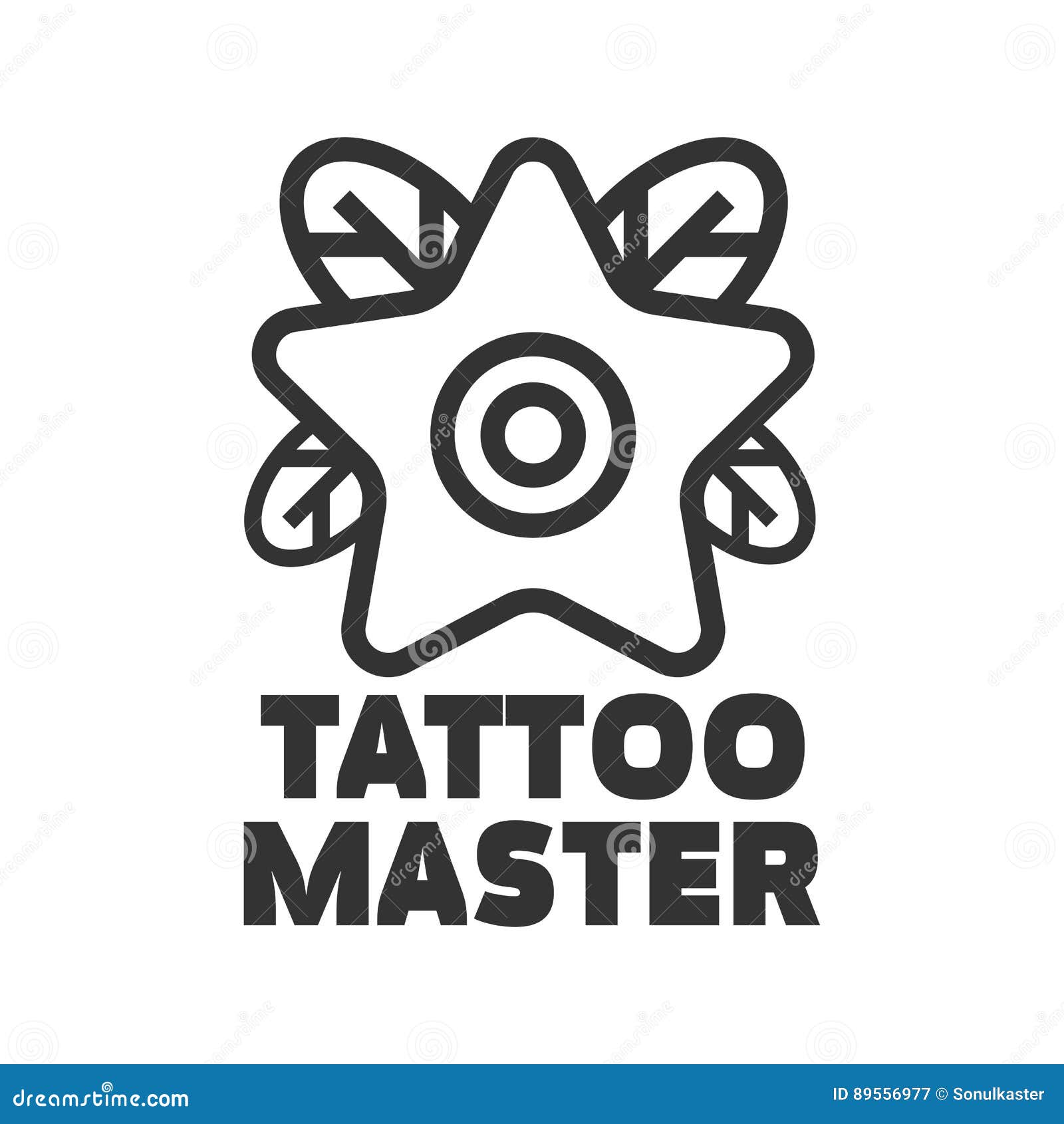 Tattoo Master Studio Salon Vector Star Flower Icon Template Stock ...