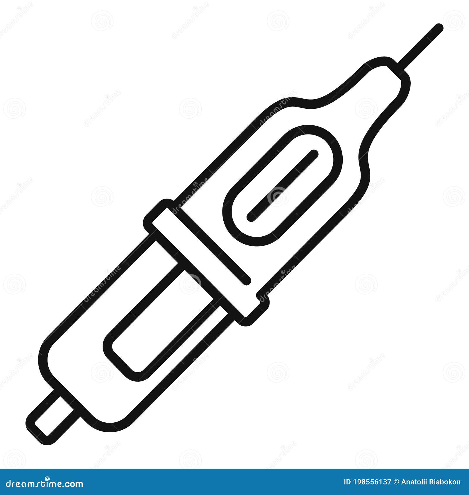 Tattoo Modern Needle Icon, Outline Style Stock Vector - Illustration of ...