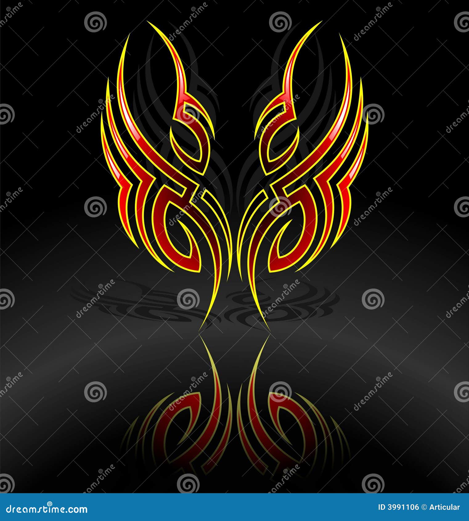 Tattoo motive stock vector. Illustration of abstract, white - 3991106