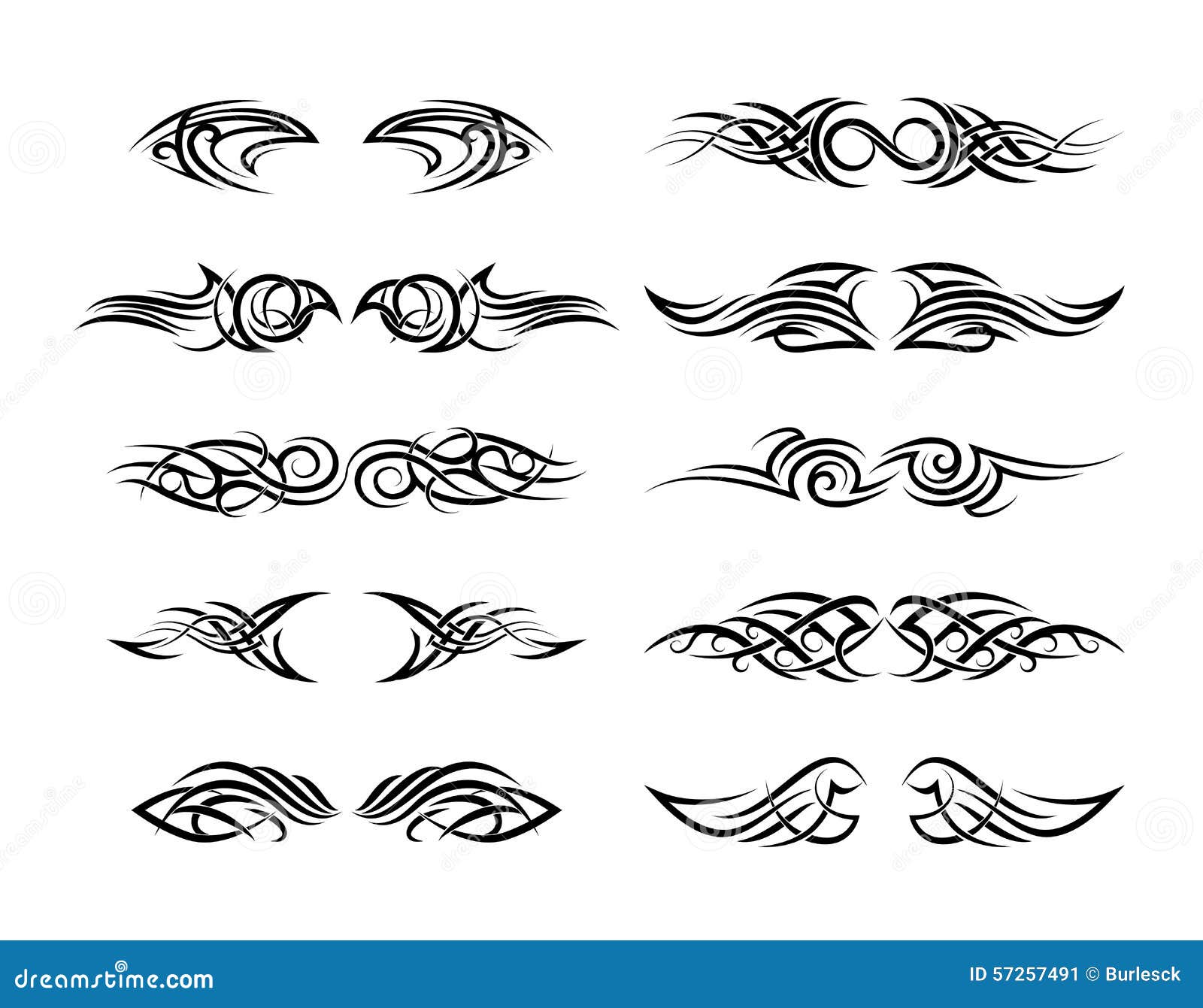 Tattoo, Patterns Applied To The Body. Sketches Of Drawings, In A ...