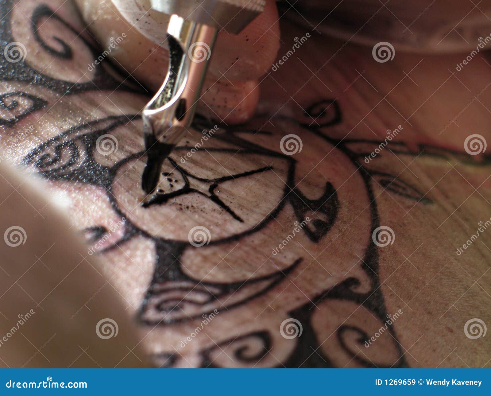 Tattoo in Progress editorial stock image. Image of tools - 1269659