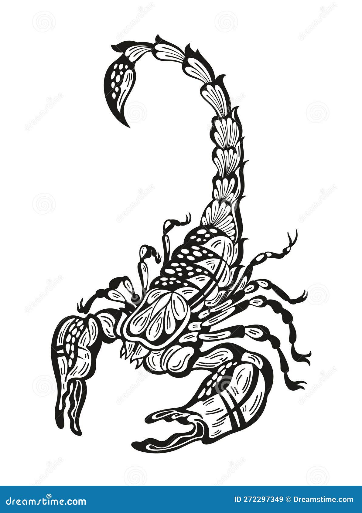 Tattoo In Scorpion Vector Illustration 33798570