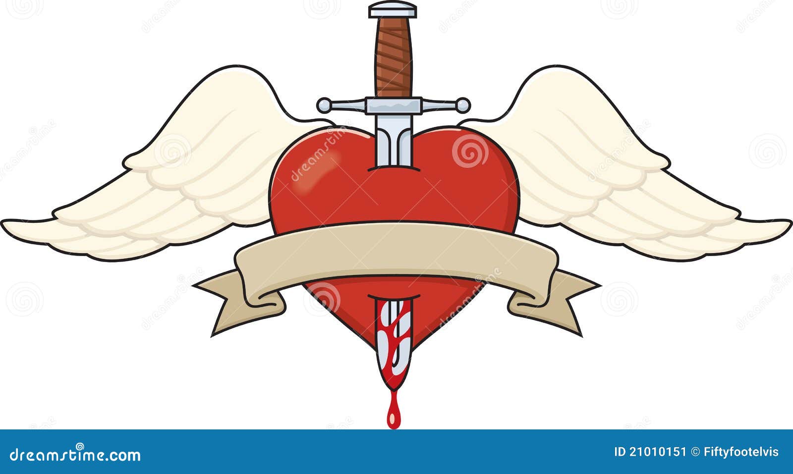 Tattoo-style Heart and Dagger Stock Vector - Illustration of vintage ...