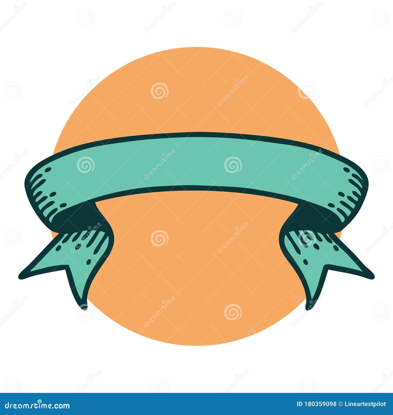 Tattoo Style Icon of a Banner Stock Vector - Illustration of vintage ...