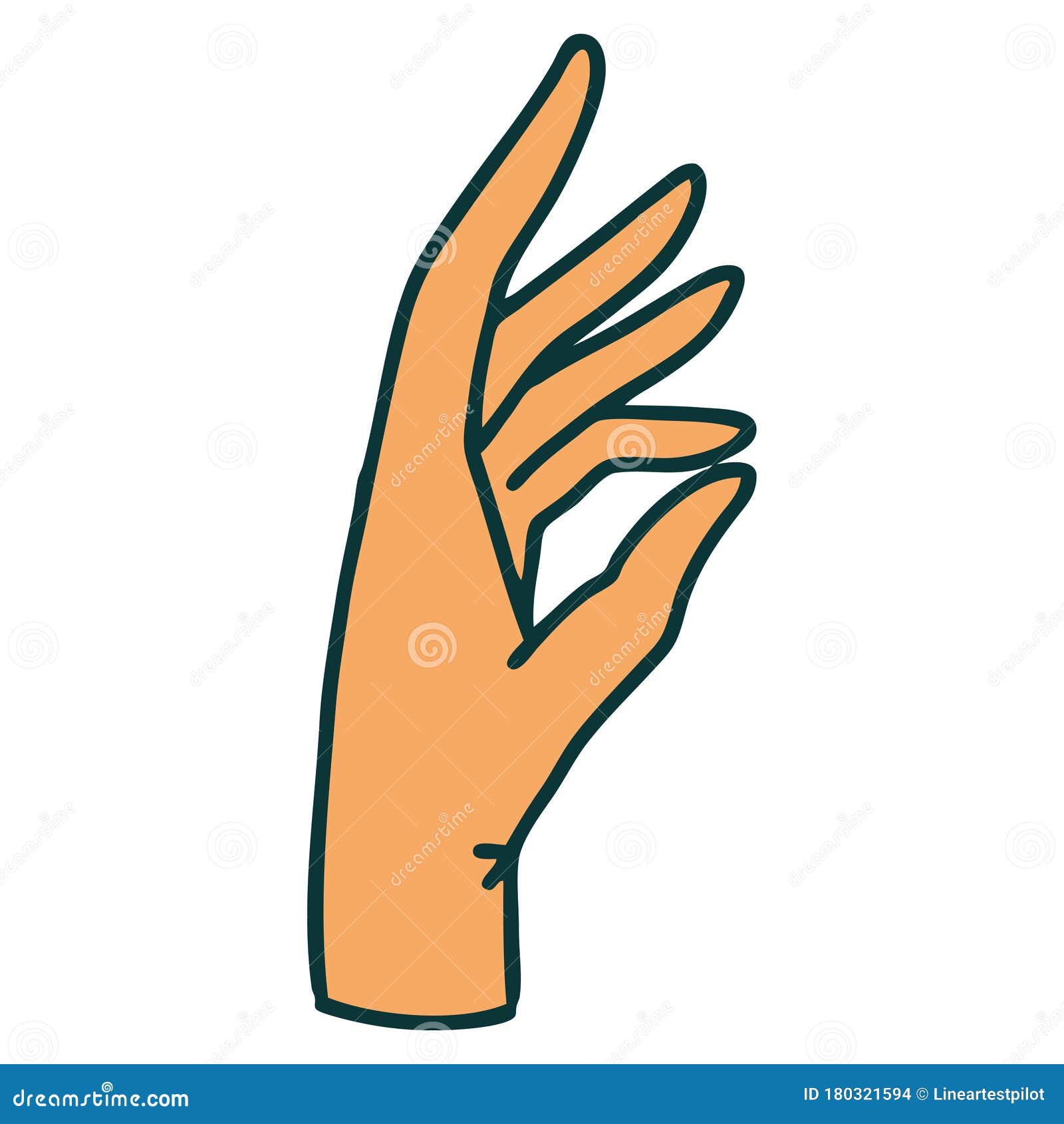 Tattoo Style Icon of a Hand Stock Vector - Illustration of sign, style ...