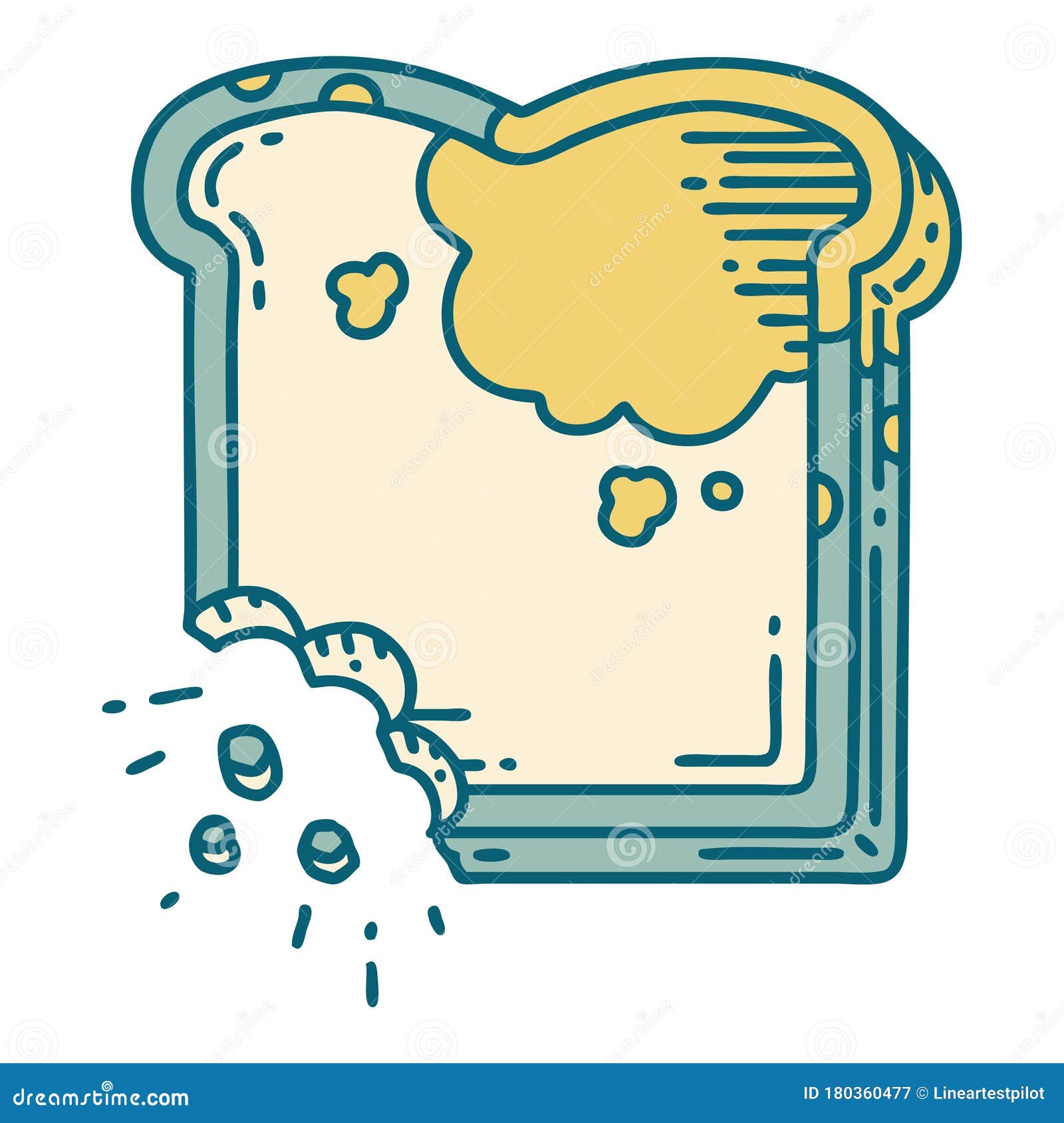 Tattoo Style Icon of a Mouldy Bread Stock Vector - Illustration of ...