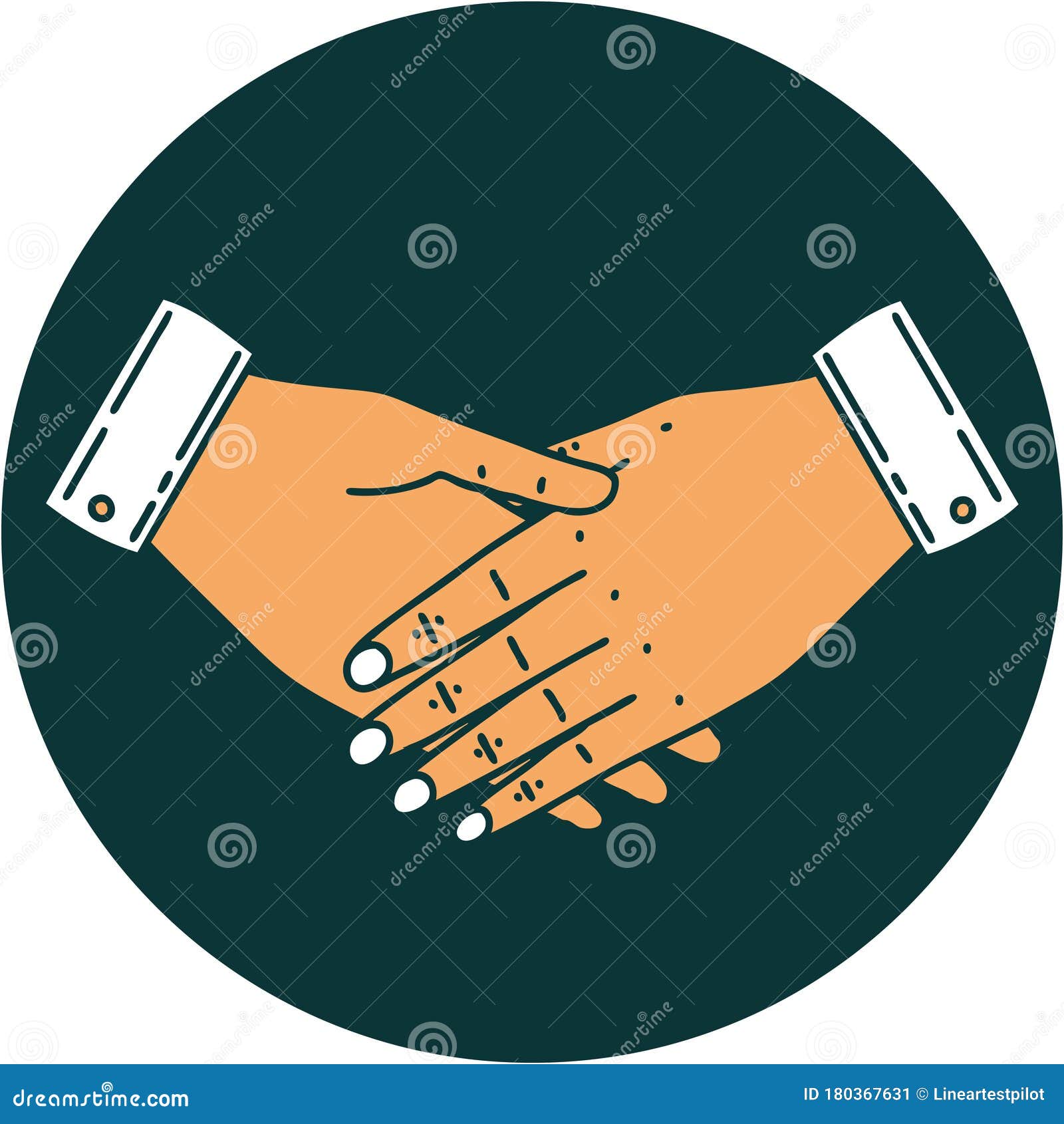 Tattoo Style Icon of a Pair of Hands Stock Vector - Illustration of ...