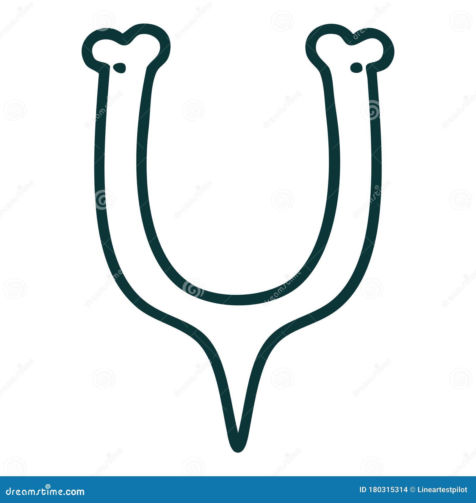 Tattoo Style Icon of a Wish Bone Stock Vector - Illustration of design ...