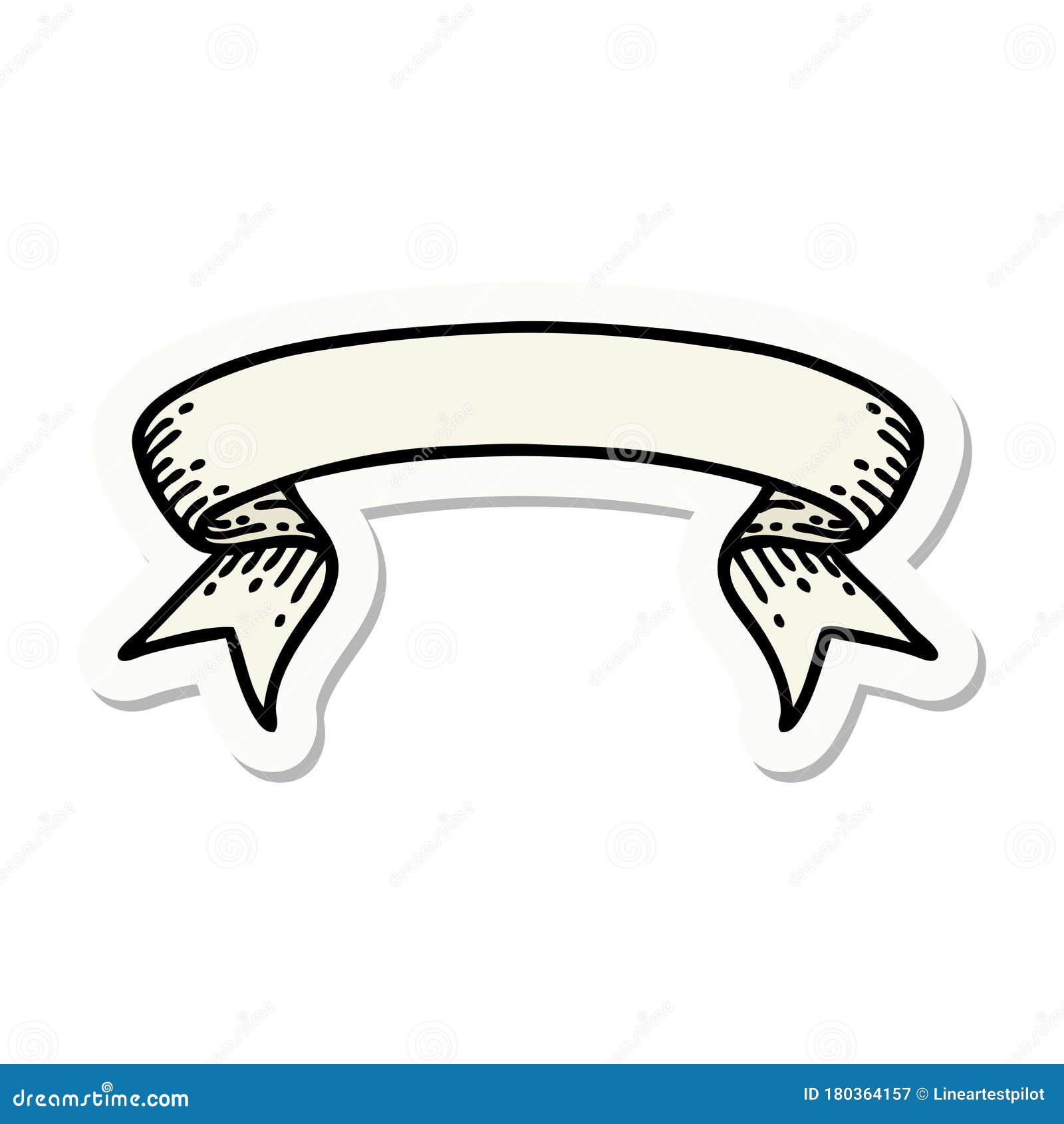 Tattoo Style Sticker of a Banner Stock Vector - Illustration of sign ...
