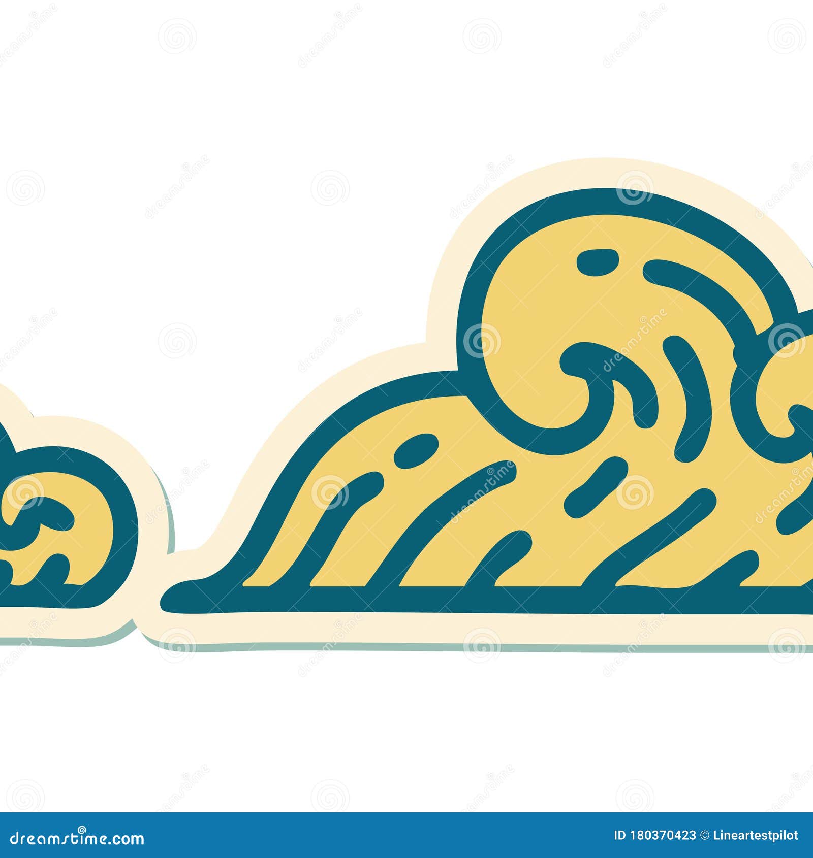 Tattoo Style Sticker of Clouds Stock Vector - Illustration of ...