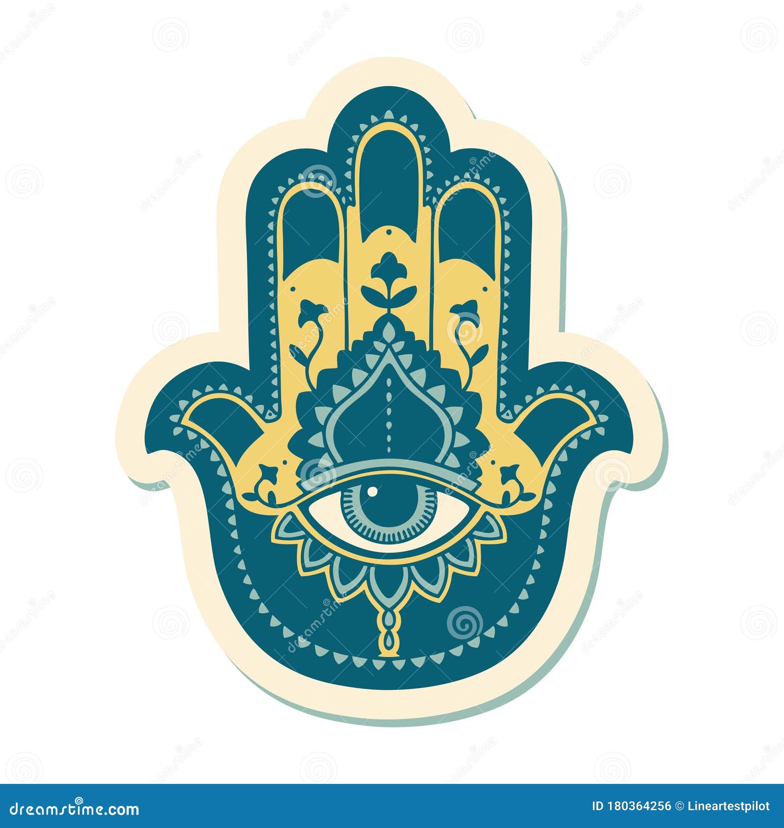 Tattoo Style Sticker of a Hamza Stock Vector - Illustration of sticker ...