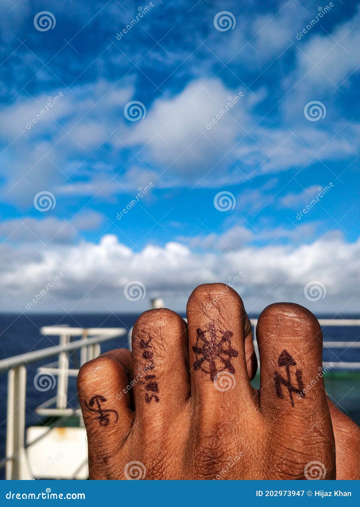 Tattooed sailor hand stock image. Image of tattooed - 202973947