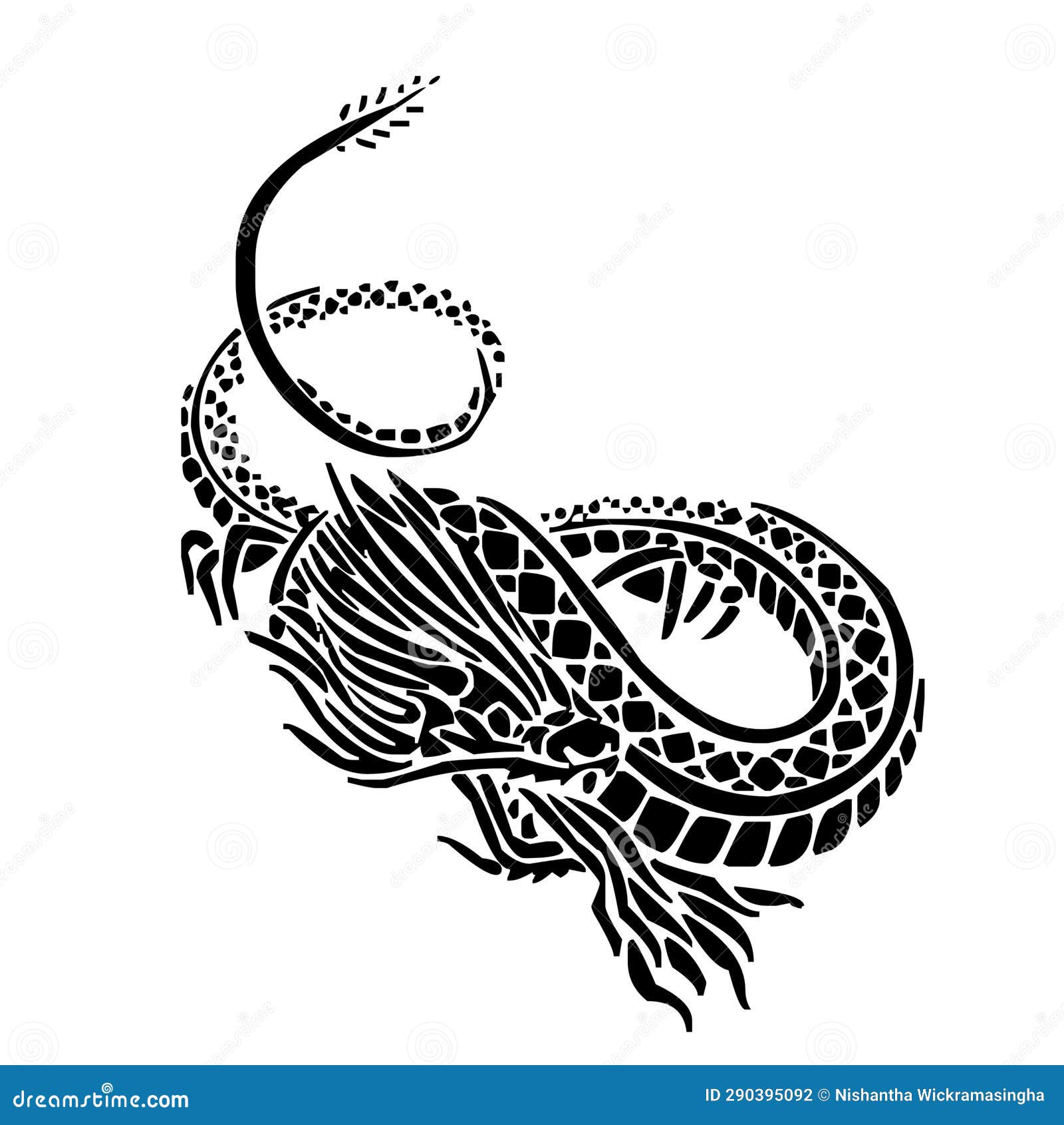 Tattoos with dragon image stock illustration. Illustration of diagram ...