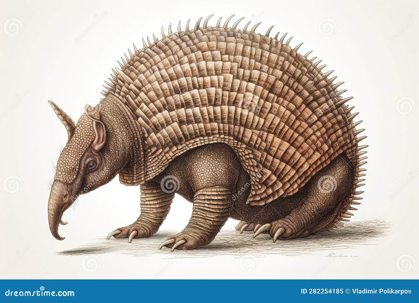 Tatu Isolado Em Fundo Branco. Gerado Pelo Ai Ilustração Stock ...