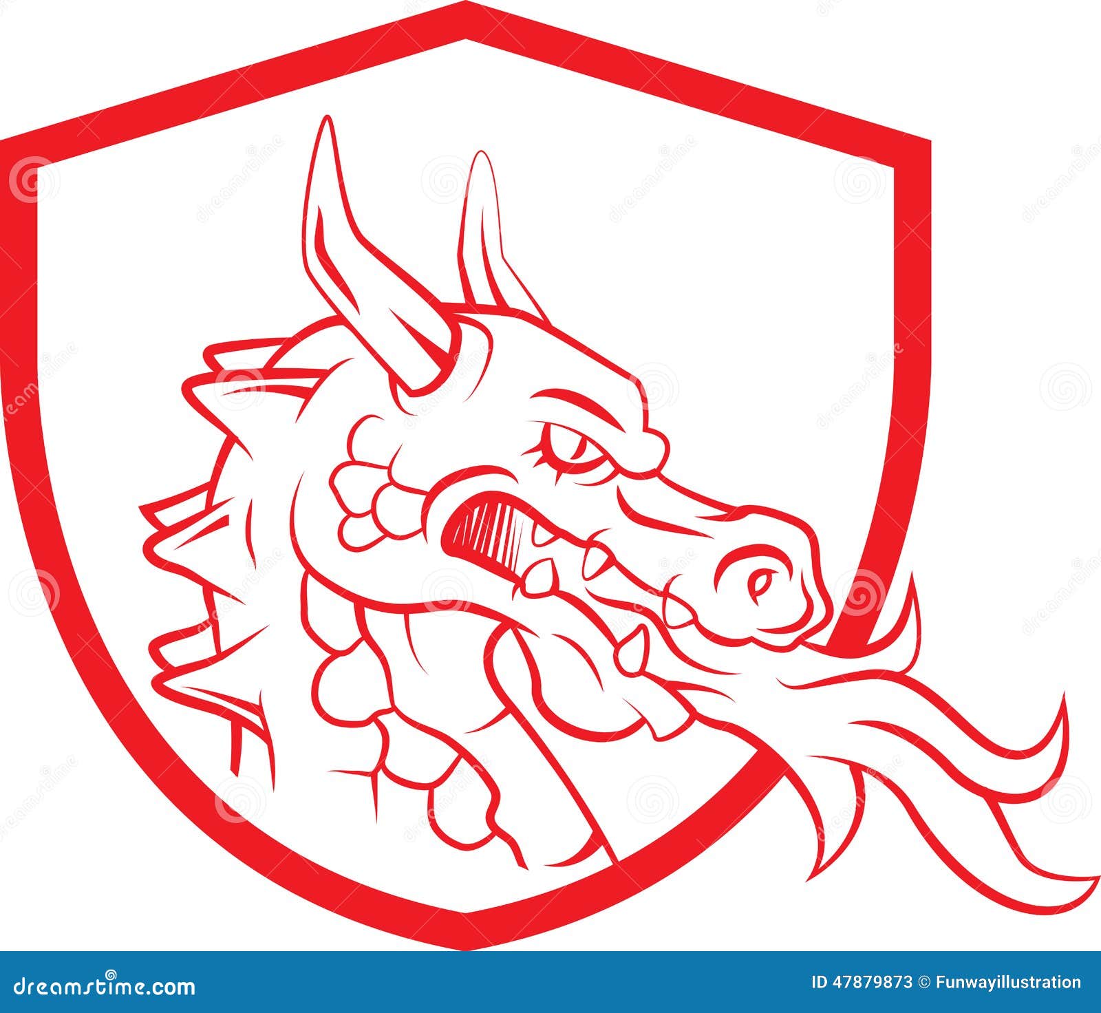 Tatuagem De Dragon Head Mascot Ilustração do Vetor - Ilustração de ...