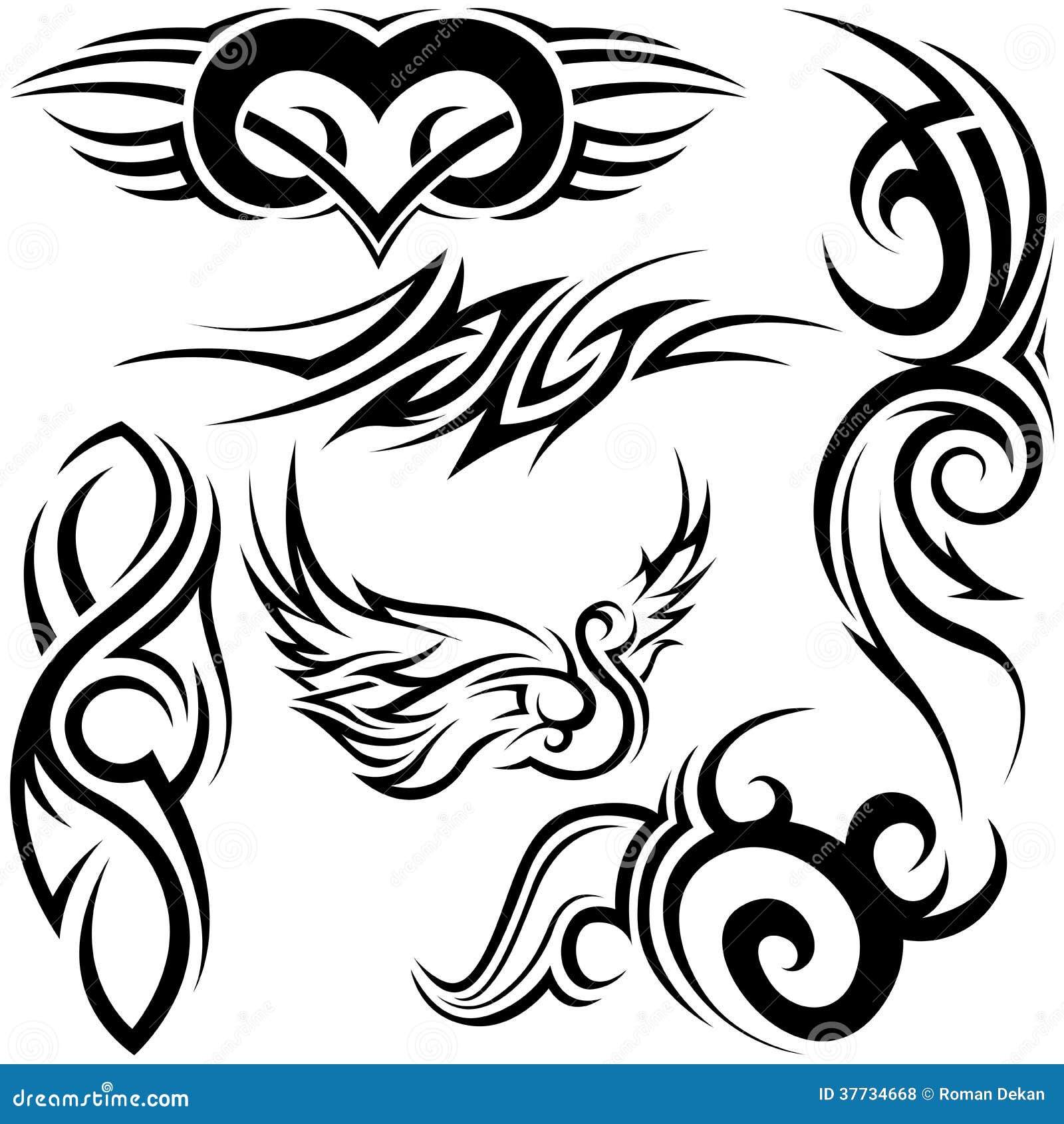 Tatuaggi tribali illustrazione vettoriale. Illustrazione di segno ...