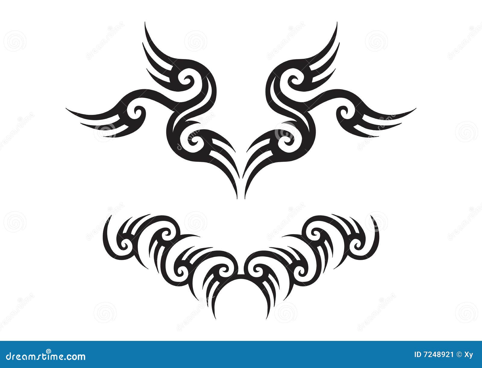 Tatuaggi tribali illustrazione vettoriale. Illustrazione di tatuaggio ...