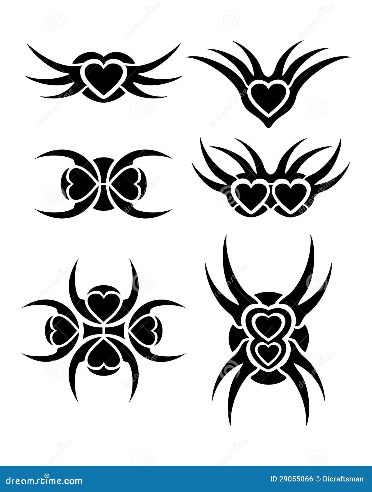 Corazon Tribal Tattoos