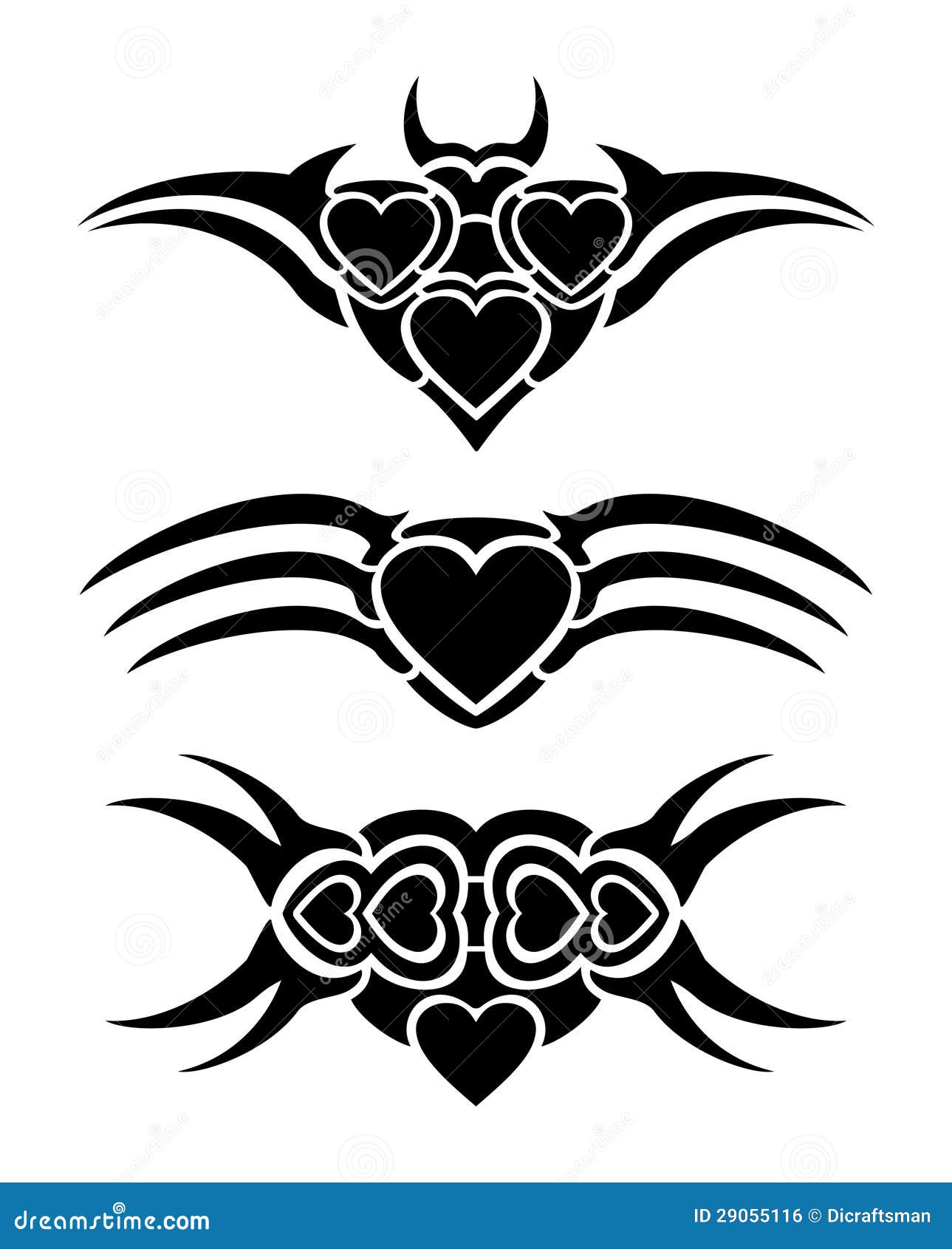 Corazon Tribal Tattoos