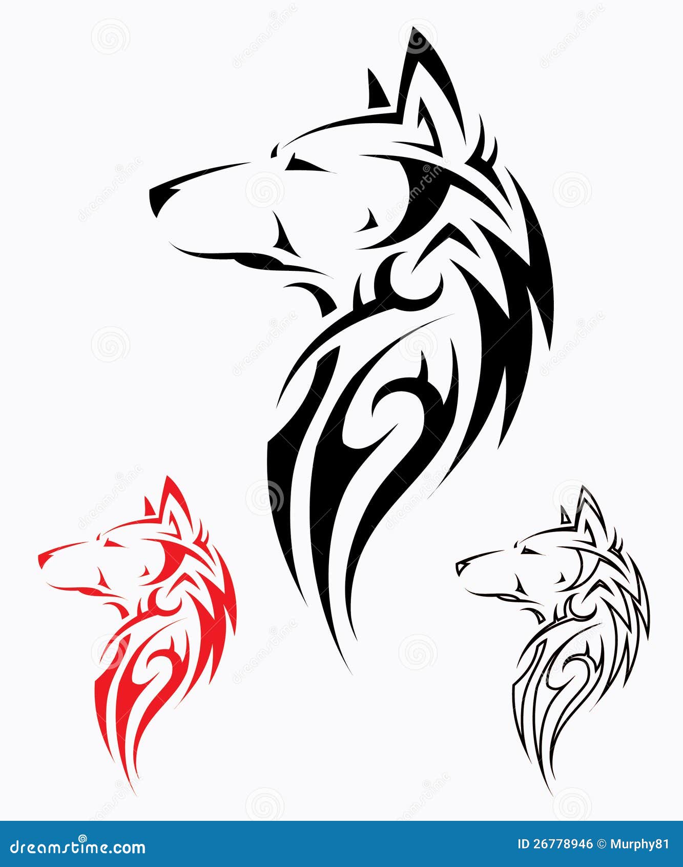 Símbolo De Lobo Tribal