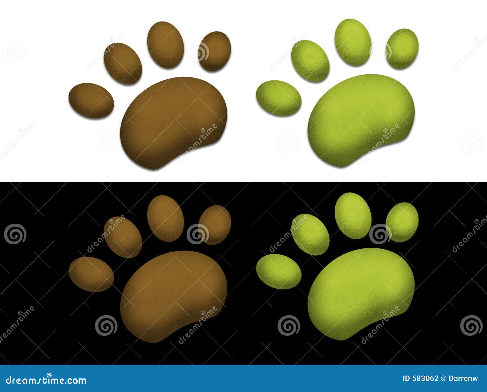 Tatzen stock abbildung. Illustration von tier, getrennt - 583062